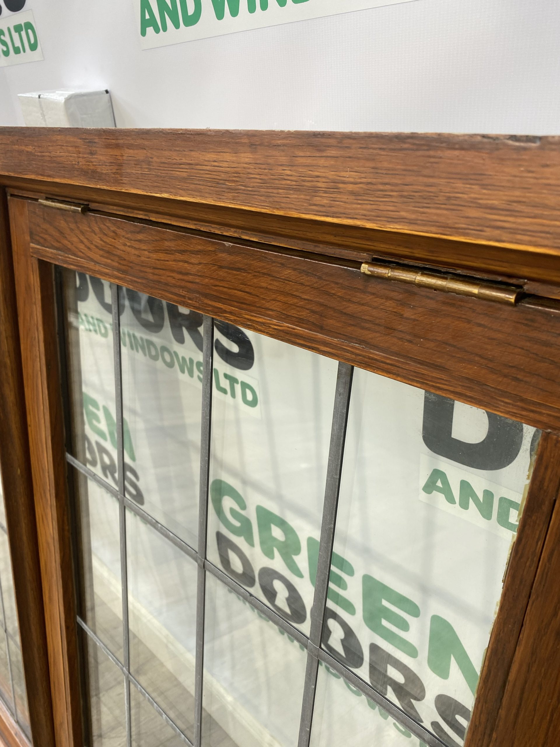 Solid Oak Varnished Casement Window | Green doors