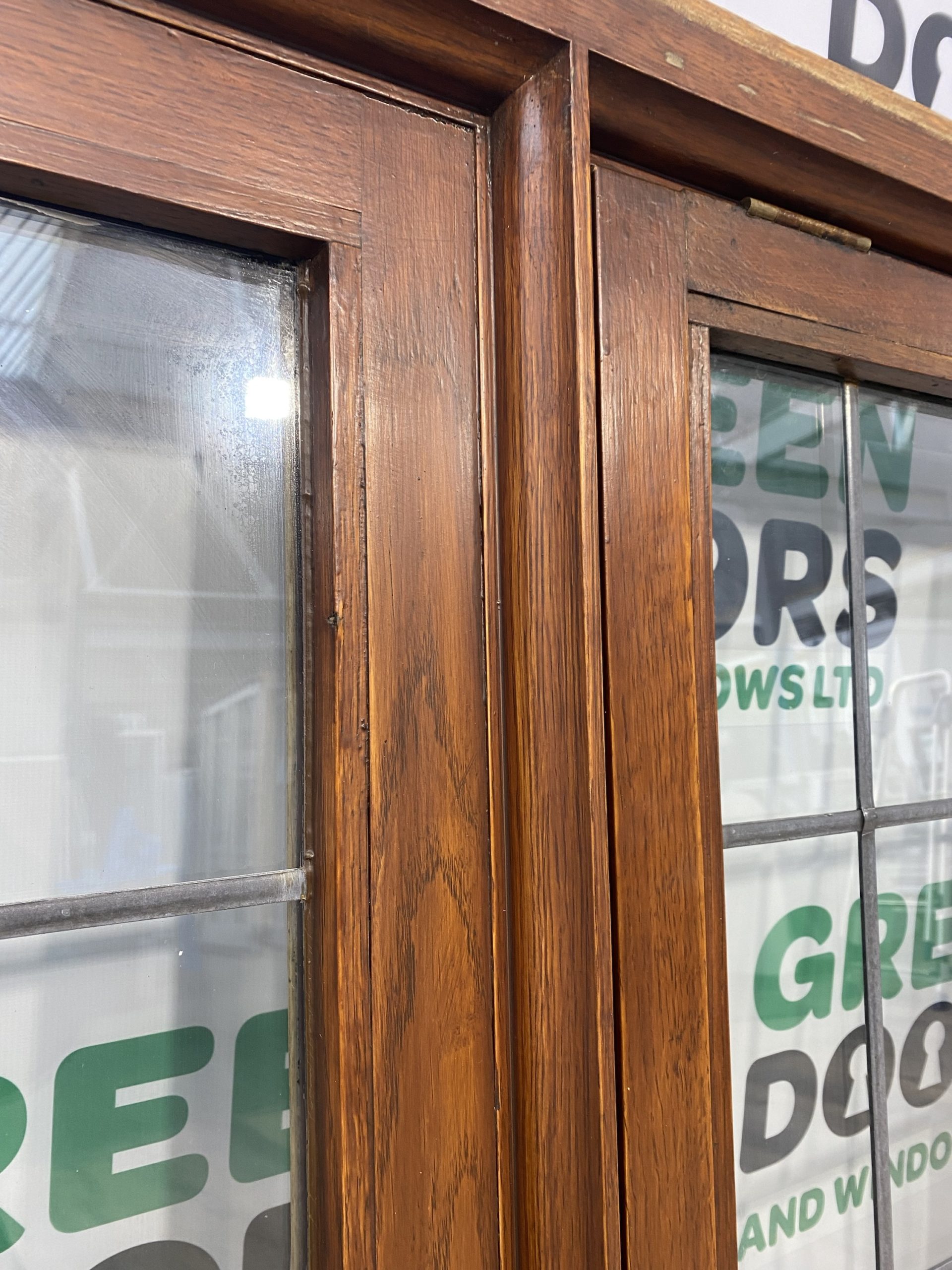Solid Oak Brown Casement Window | Green doors
