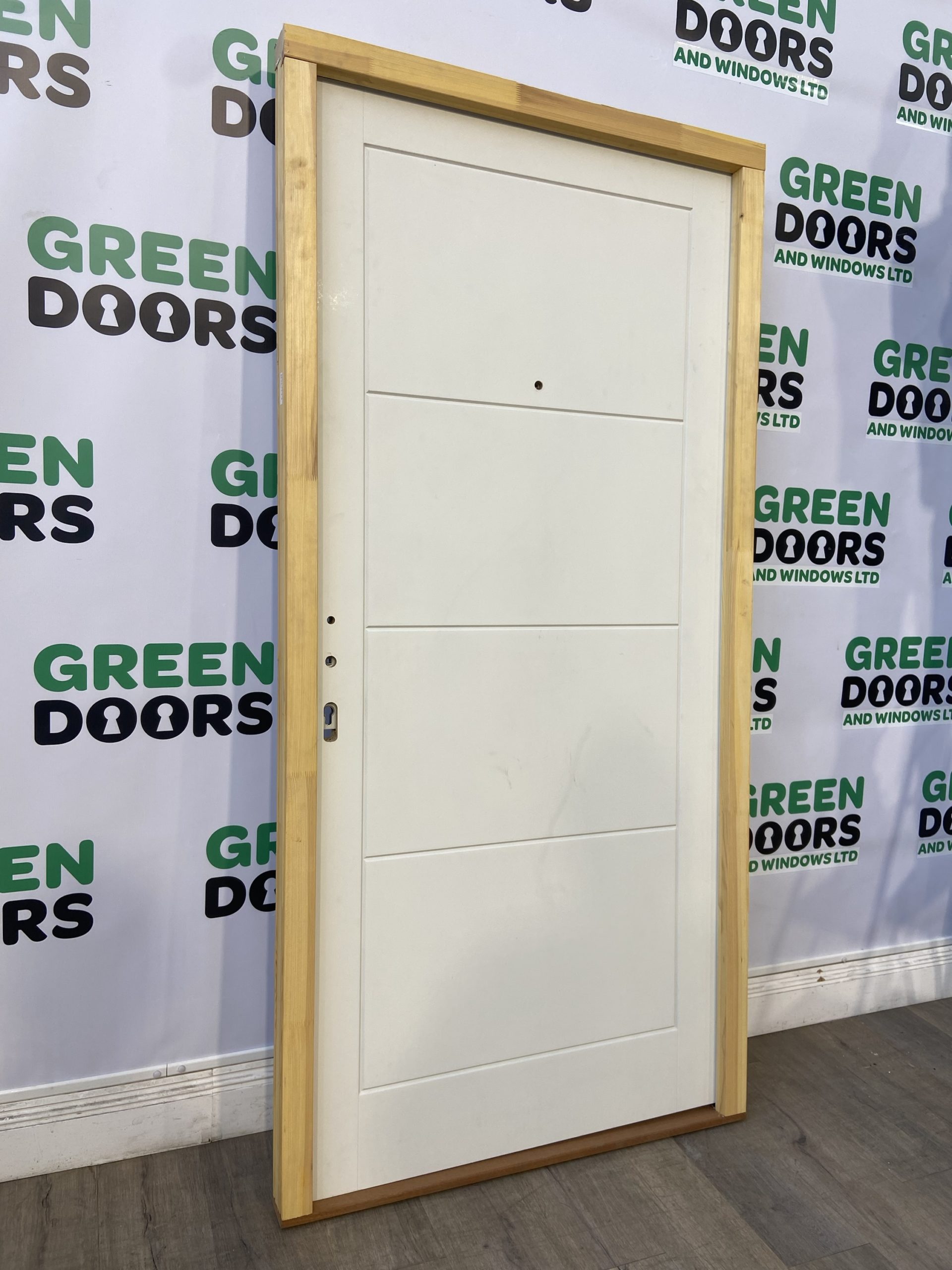 Premdor Engineered Core Back Fire Door | Green doors