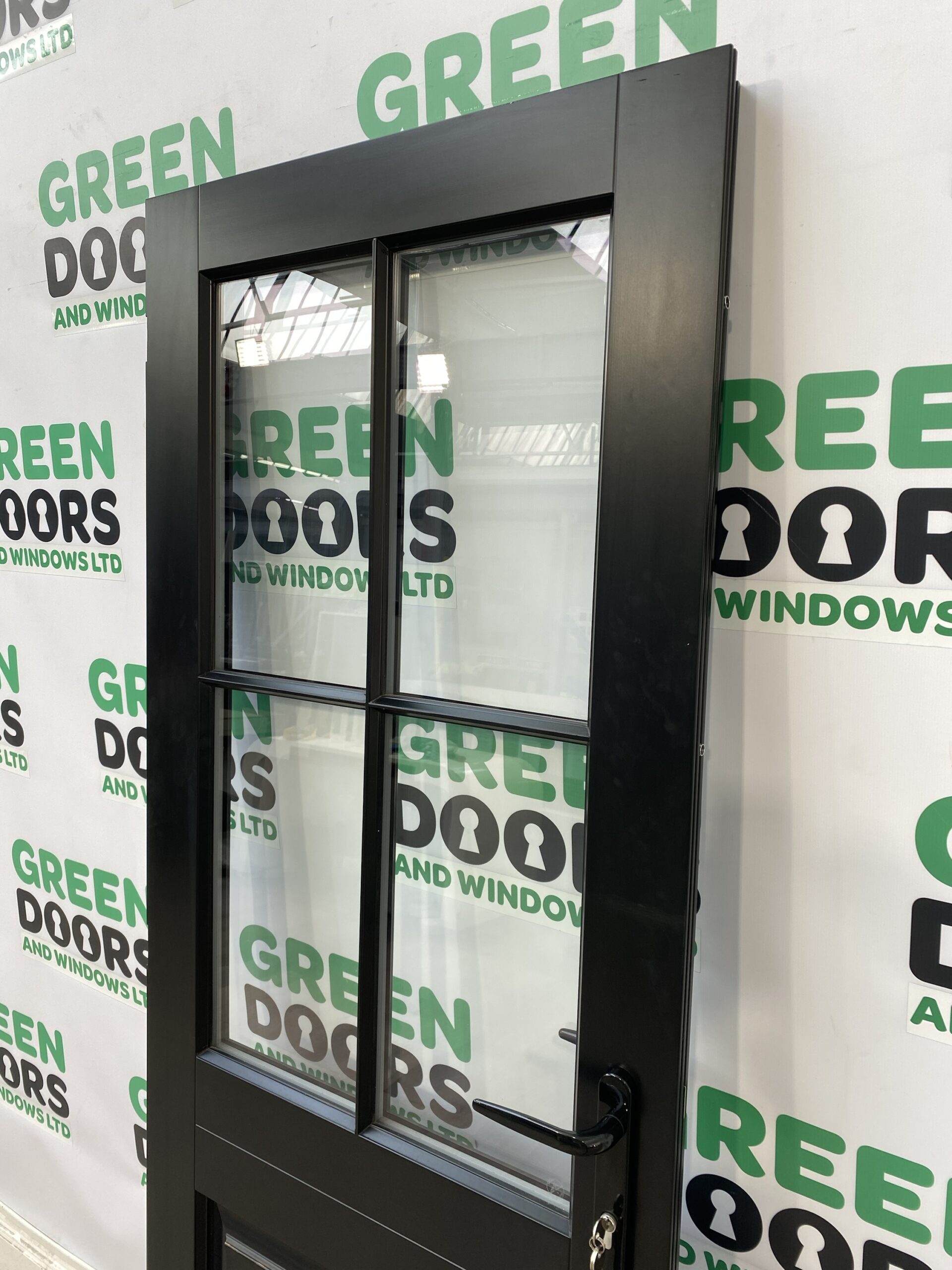Timber Windows Wooden - Pine Black Back Door | Green doors