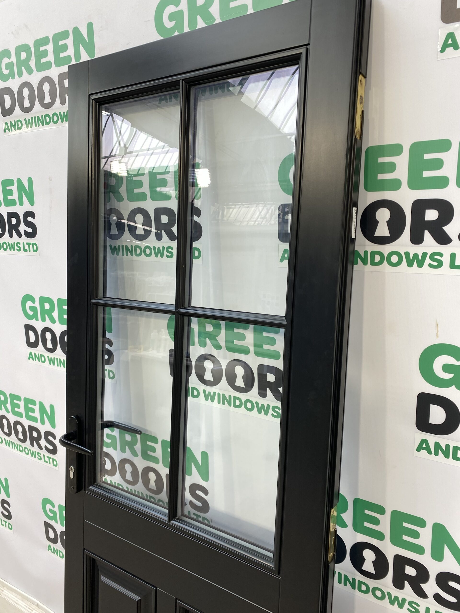 Timber Windows Wooden - Pine Black Back Door | Green doors