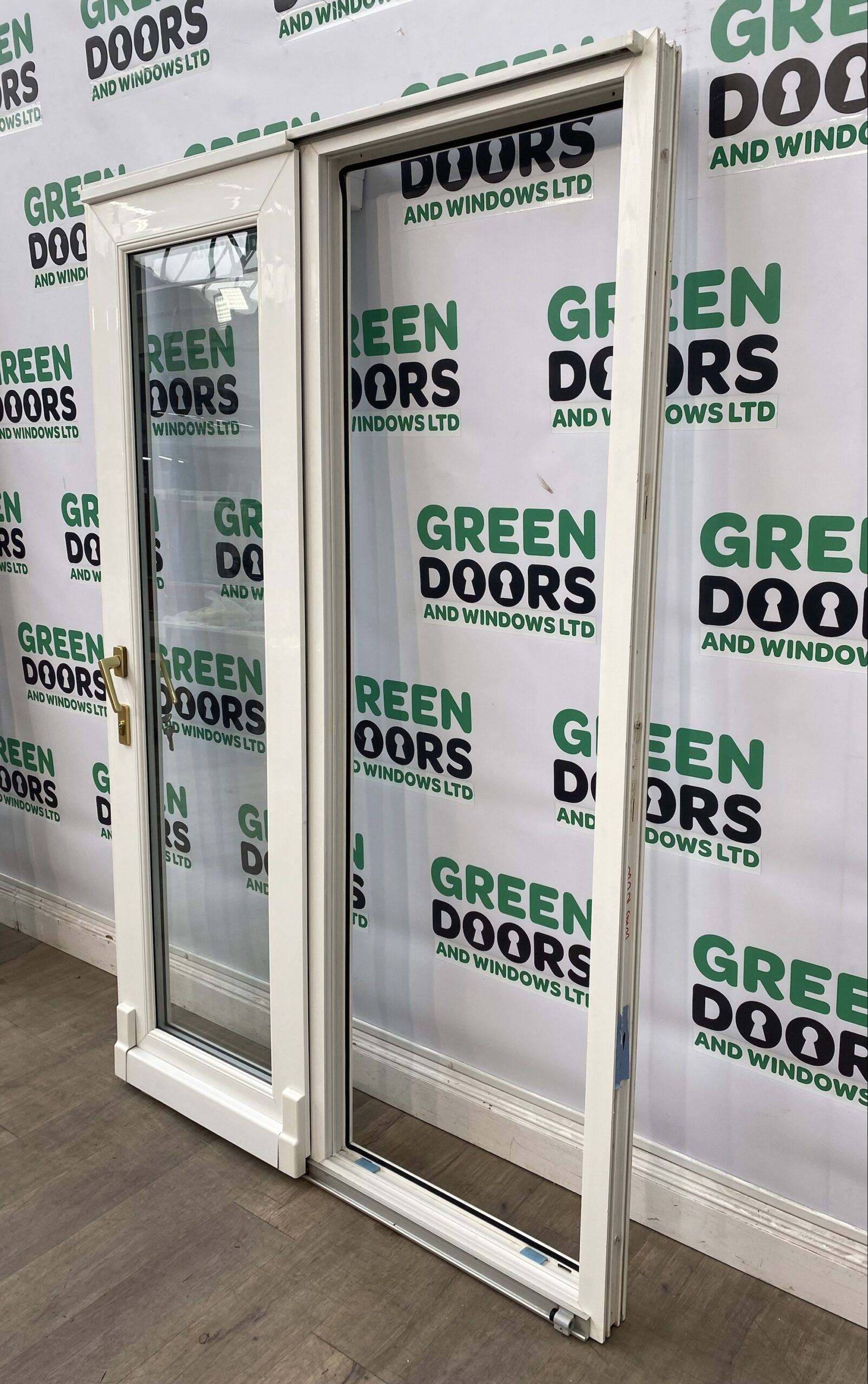 uPVC White Tilt & Slide Back Door | Green doors