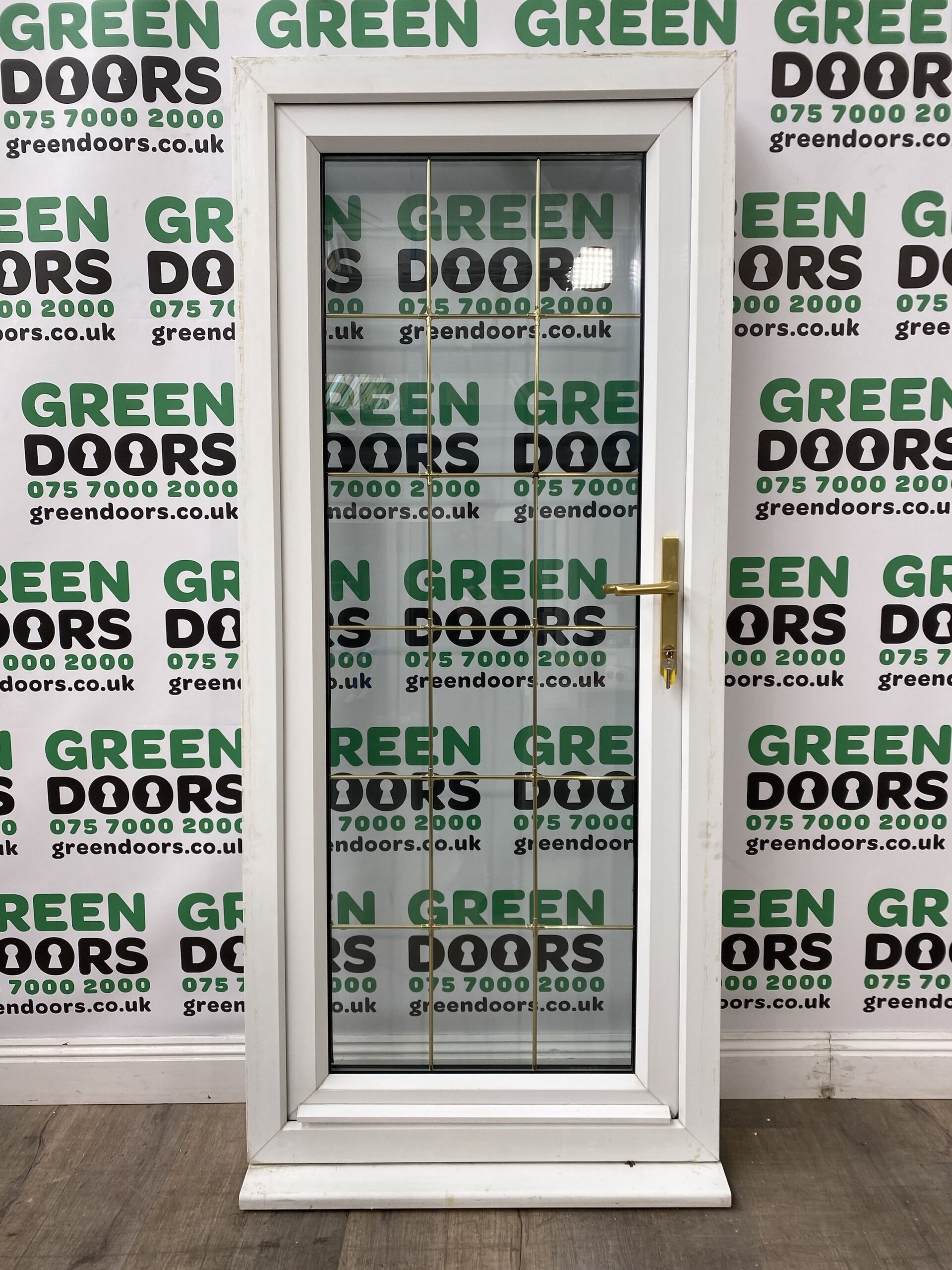 Upvc White Back Door | Green doors
