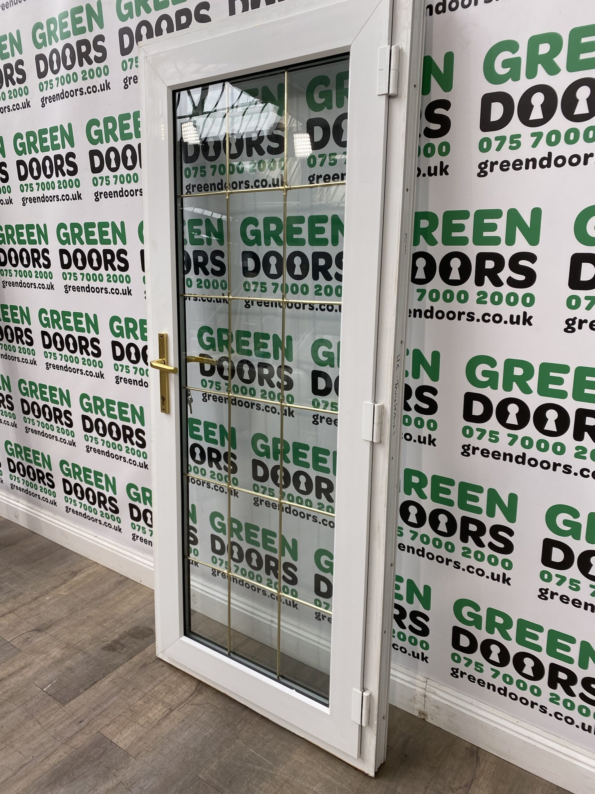 Upvc White Back Door | Green doors