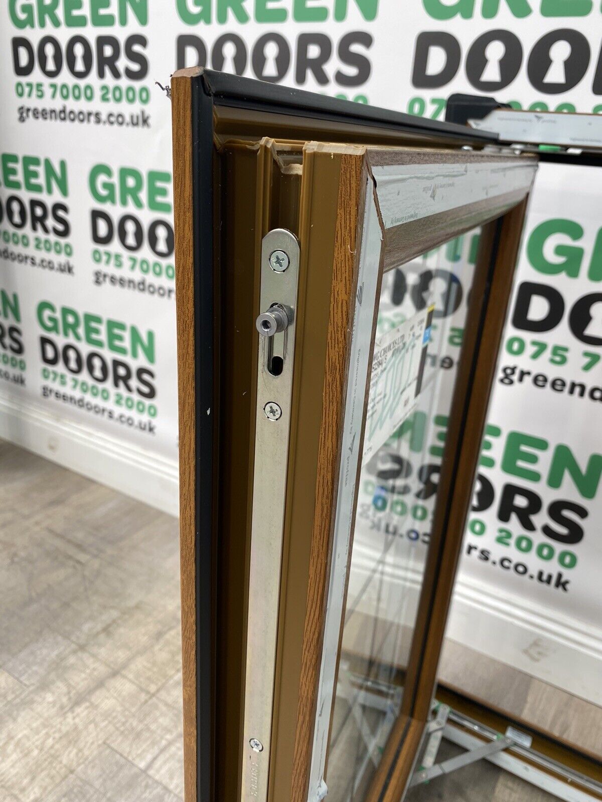 Profine Upvc Brown (Golden Oak) Casement Window | Green doors