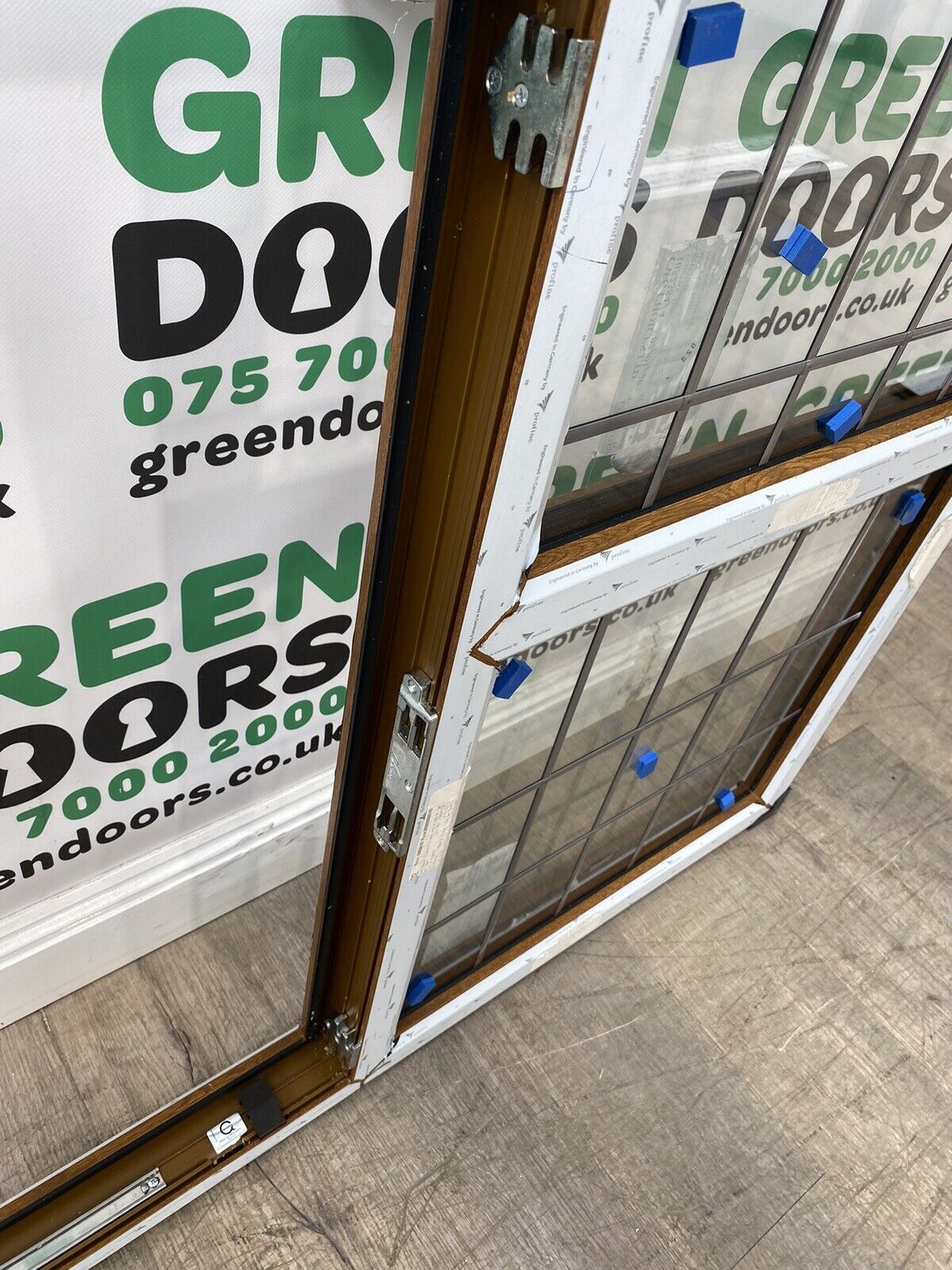 Profine Upvc Brown (Golden Oak) Casement Window | Green doors