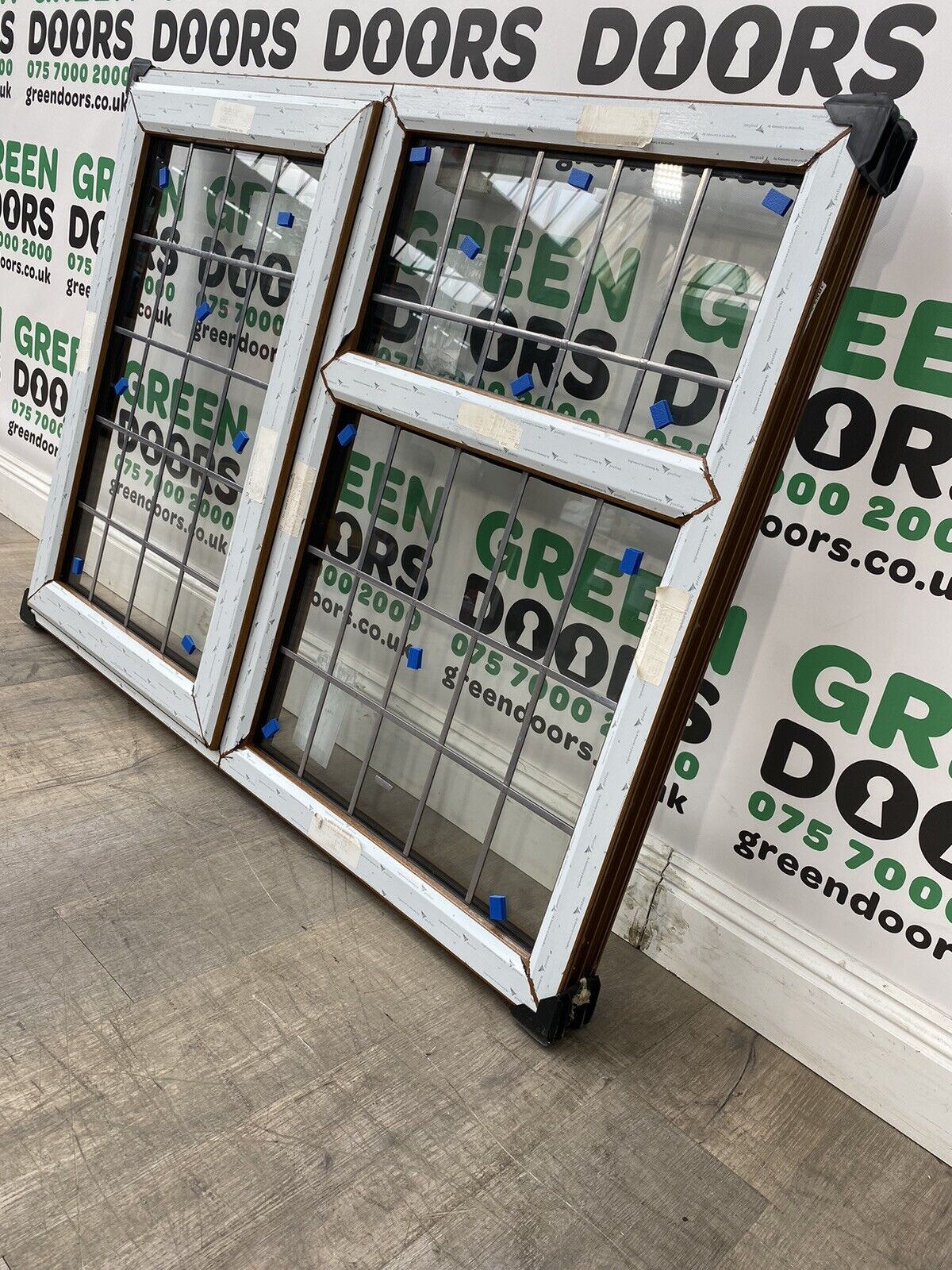 Profine Upvc Brown (Golden Oak) Casement Window | Green doors