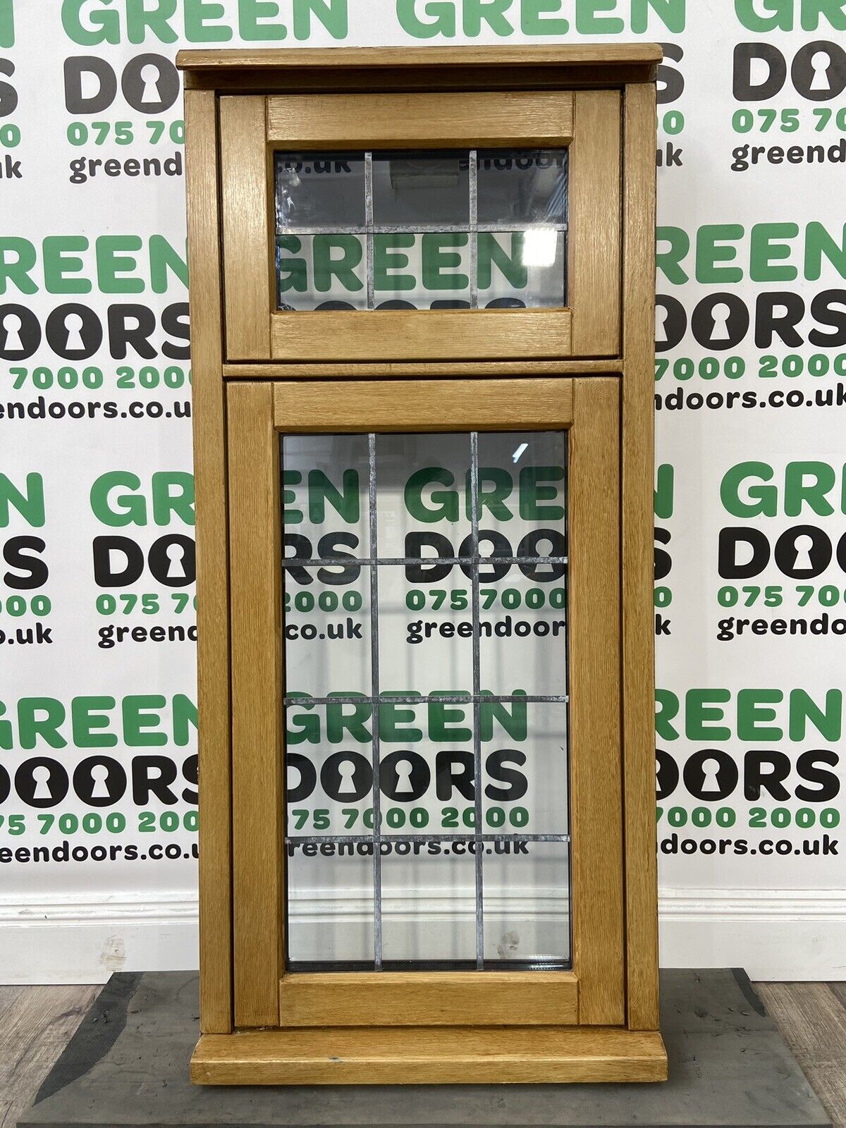 Hardwood Brown Casement Window | Green doors
