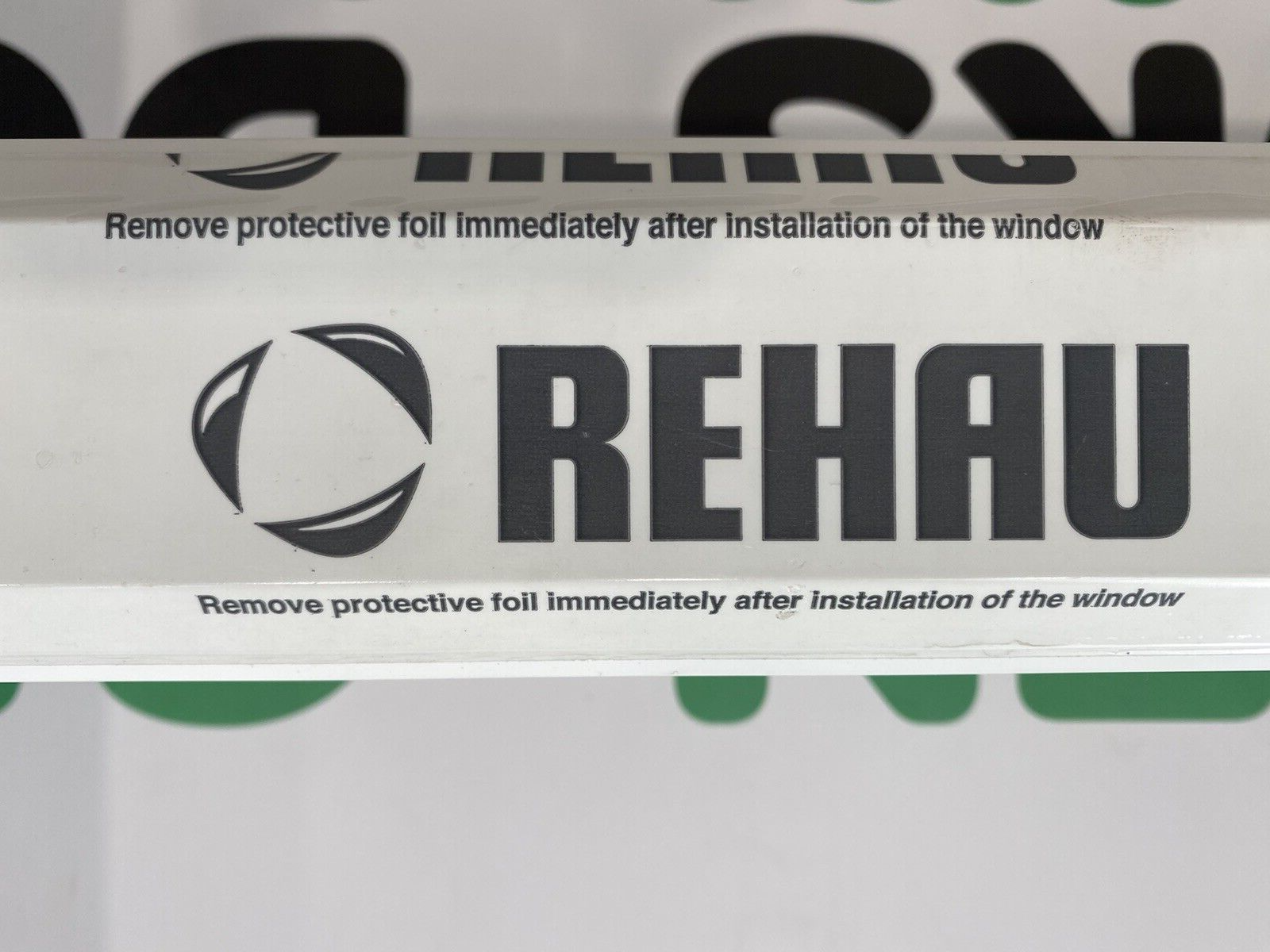 'Rehau' uPVC White Back Door | Green doors