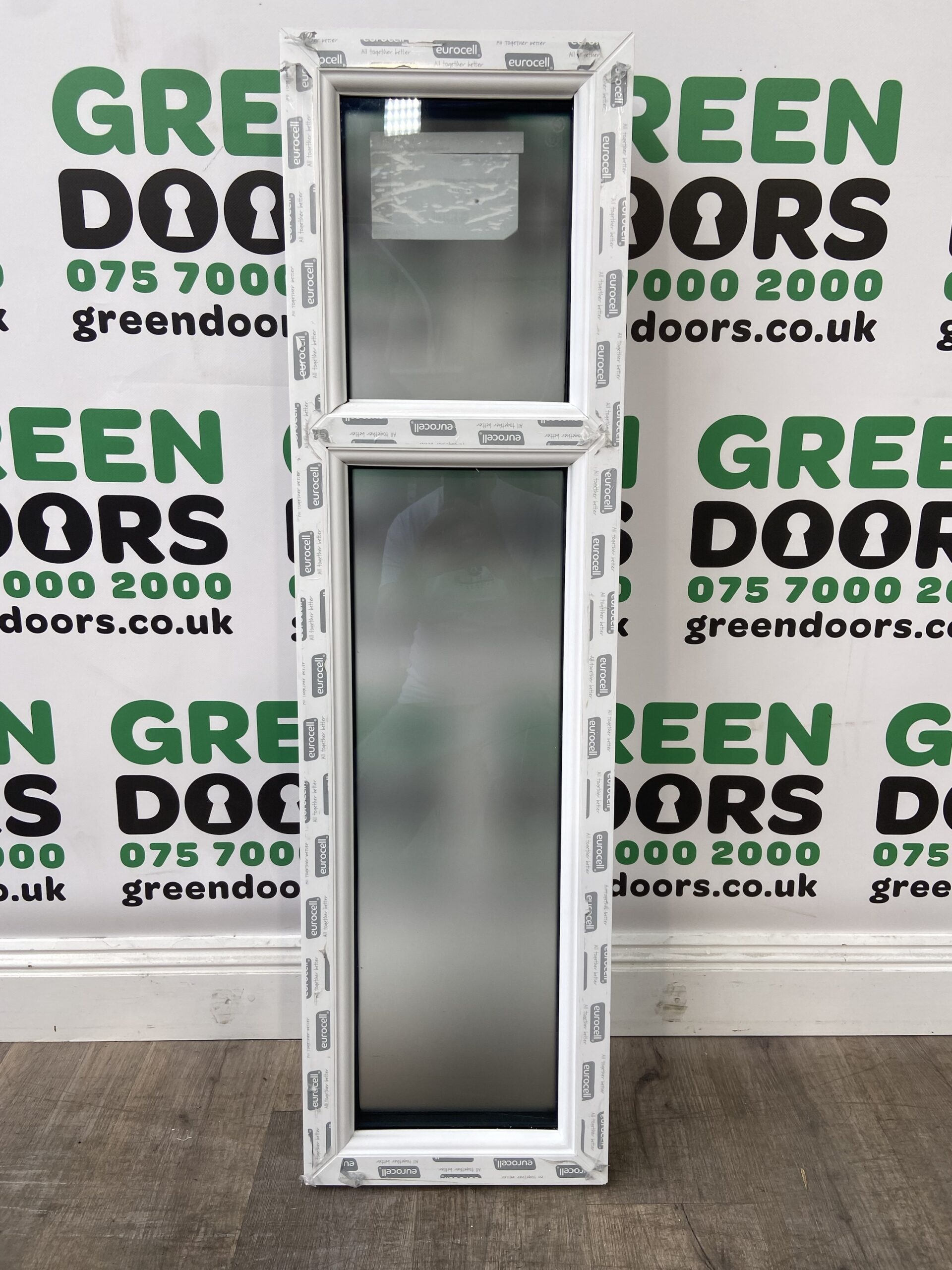 Eurocell uPVC Anthracite Grey Fixed Window | Green doors