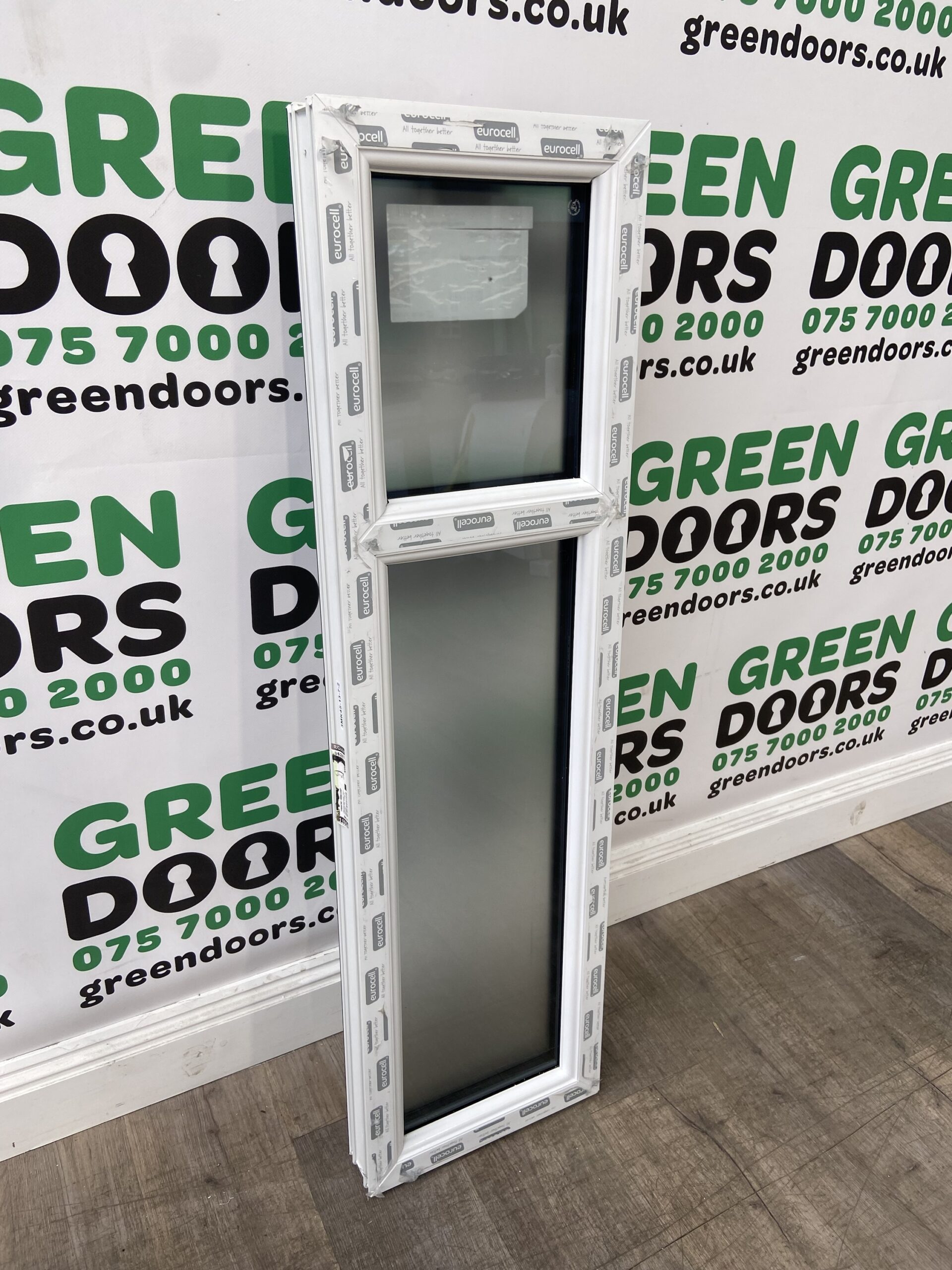 Eurocell uPVC Anthracite Grey Fixed Window | Green doors