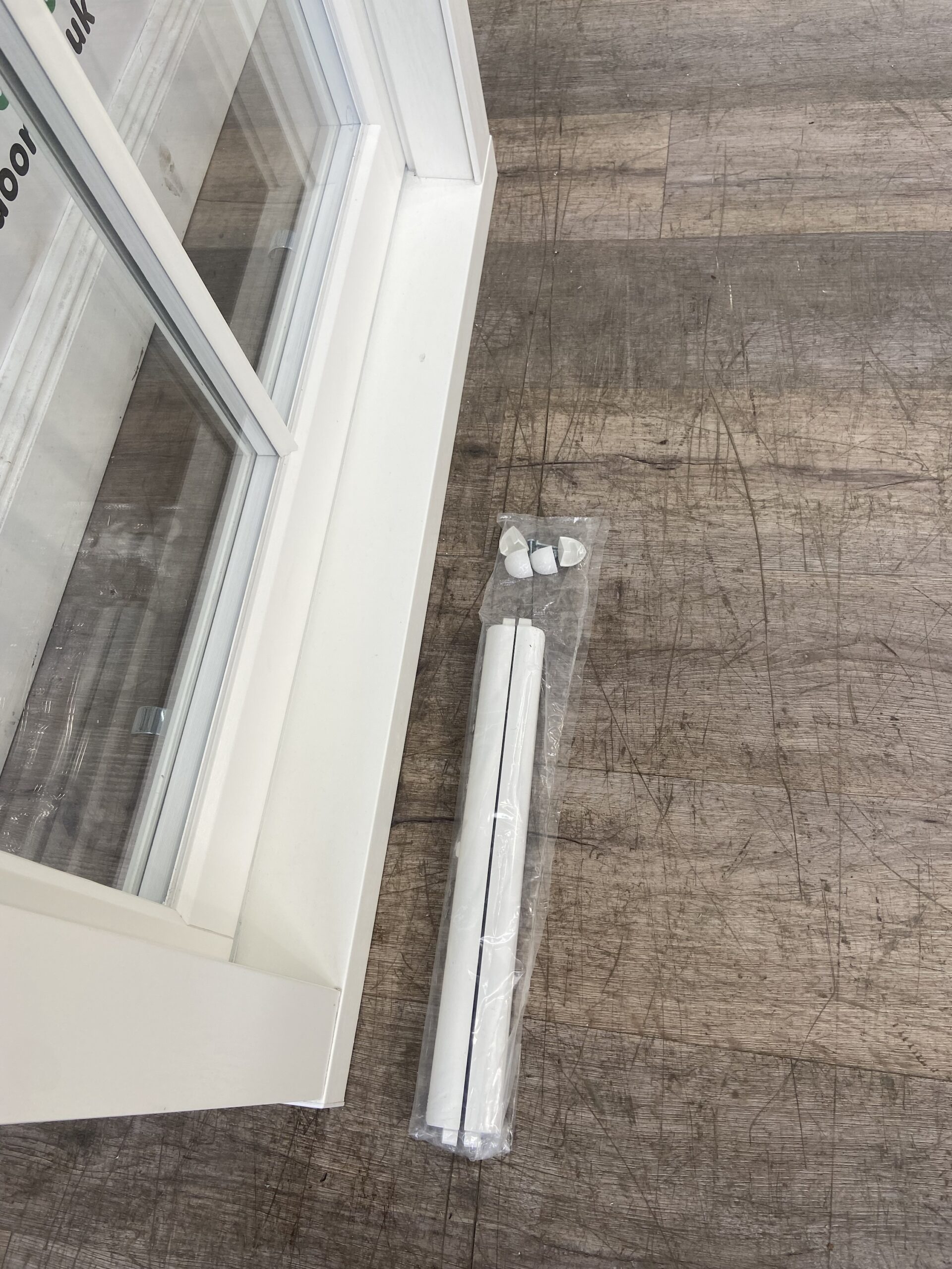 'Residence Collection' uPVC White Box Sash Window | Green doors