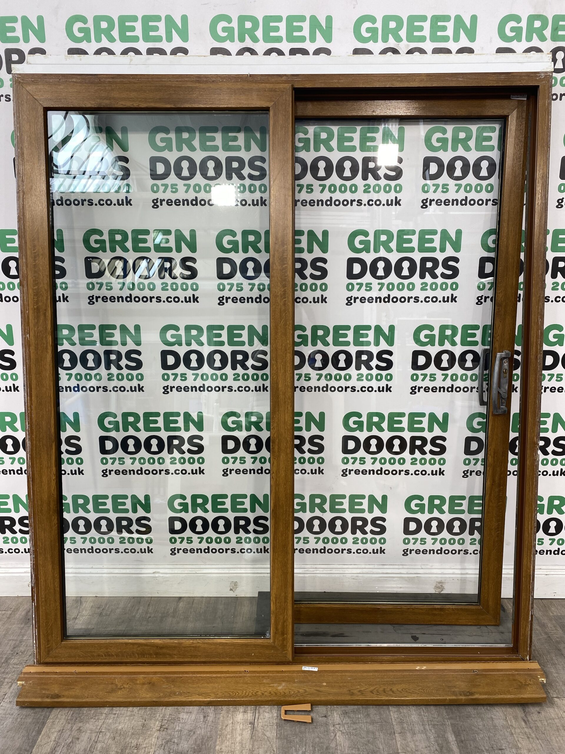 Upvc Brown (Golden Oak) Patio/Sliding Doors | Green doors