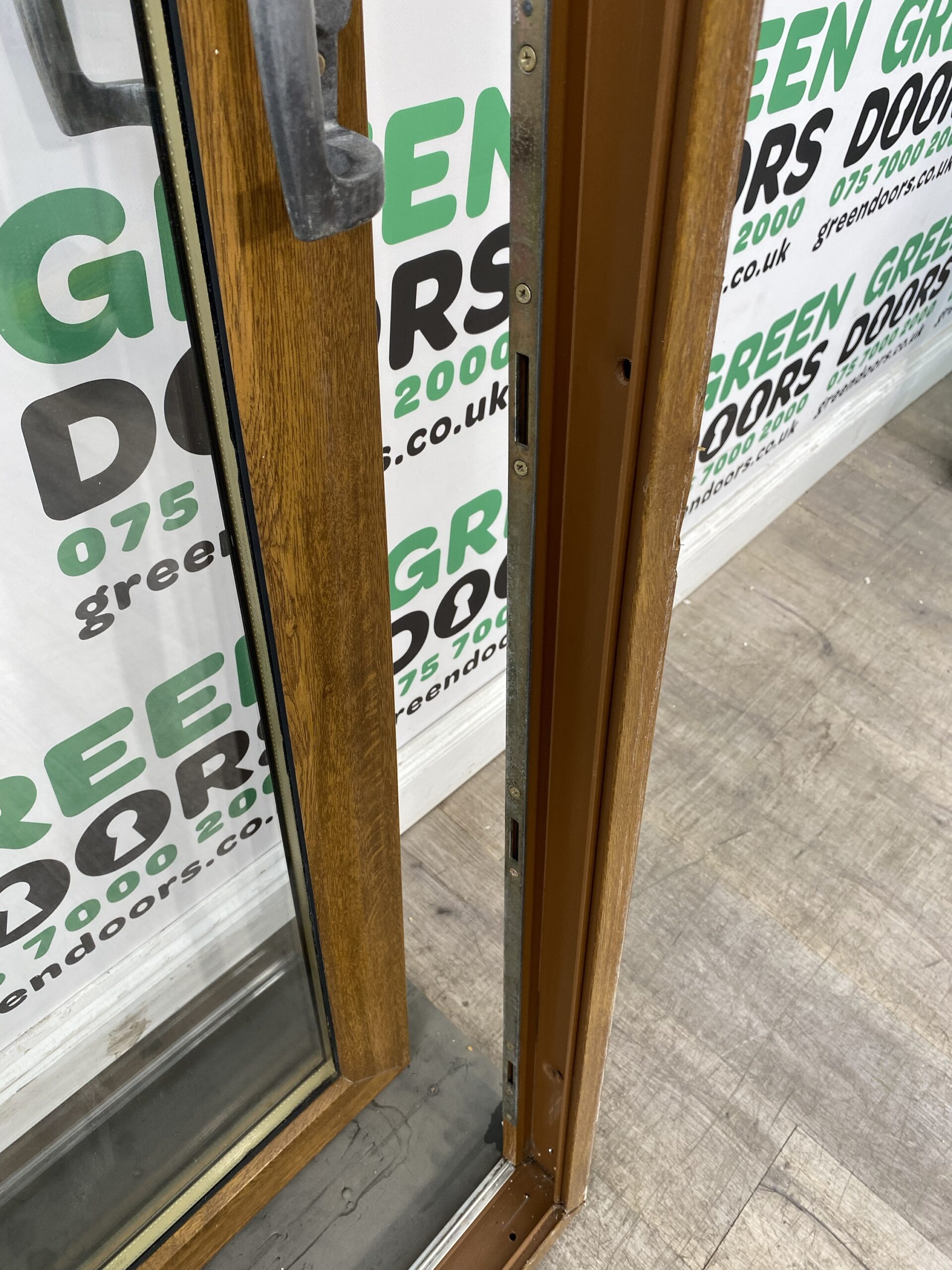 Upvc Brown (Golden Oak) Patio/Sliding Doors | Green doors