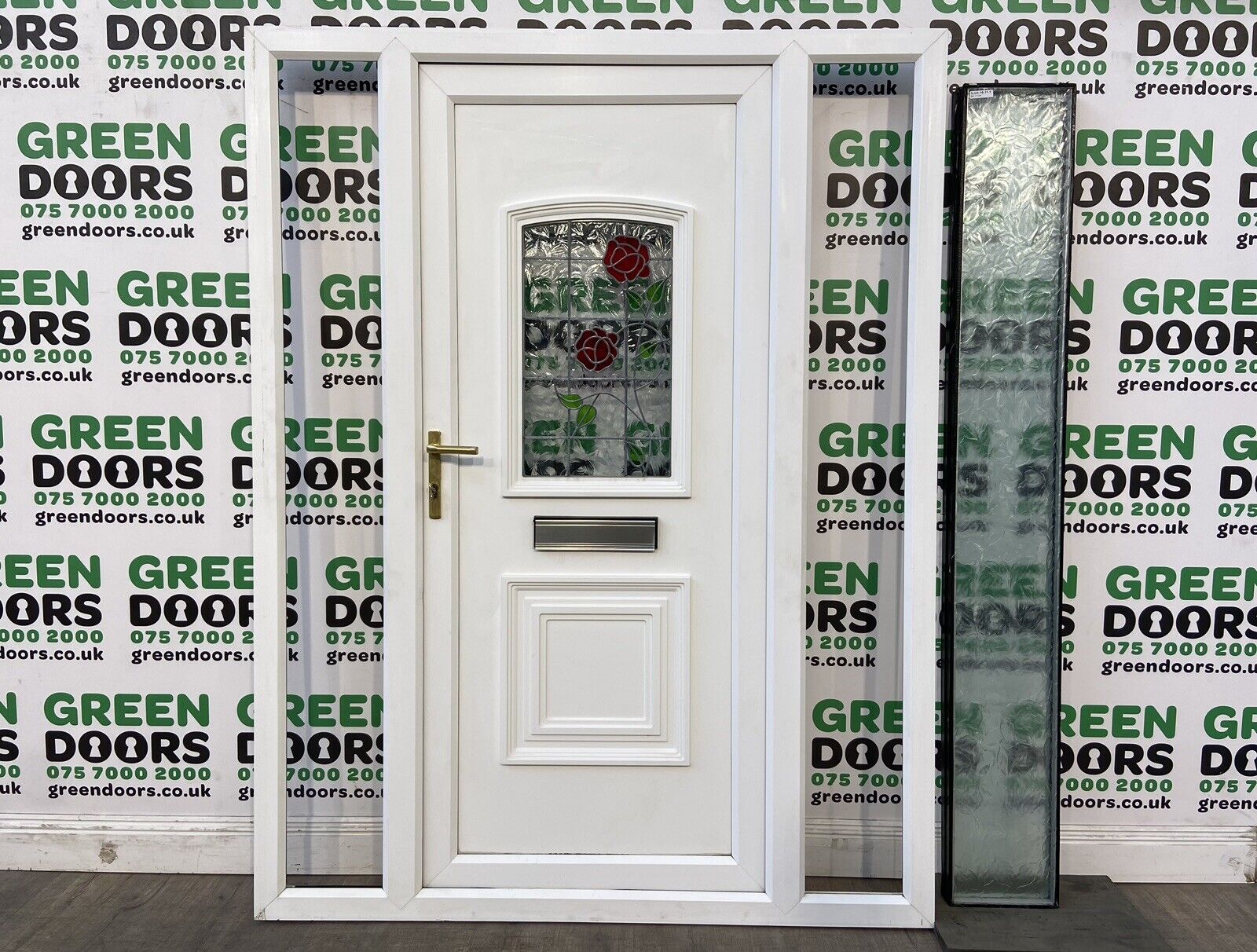 Upvc White Front Door | Green doors