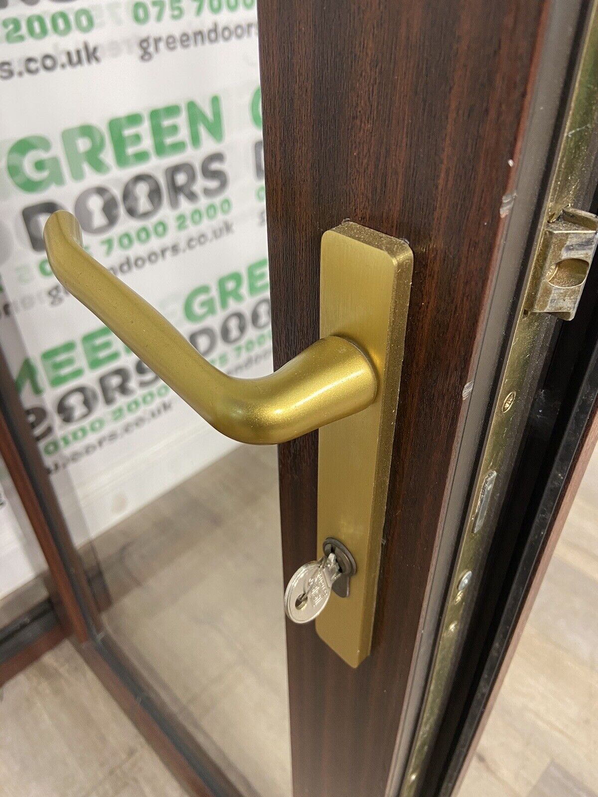 INWARDS OPENING FRENCH DOORS UPVC BROWN JULIET BALCONY EXTERNAL ...