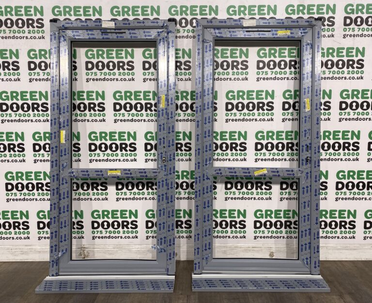VEKA uPVC Grey Back Door | Green doors