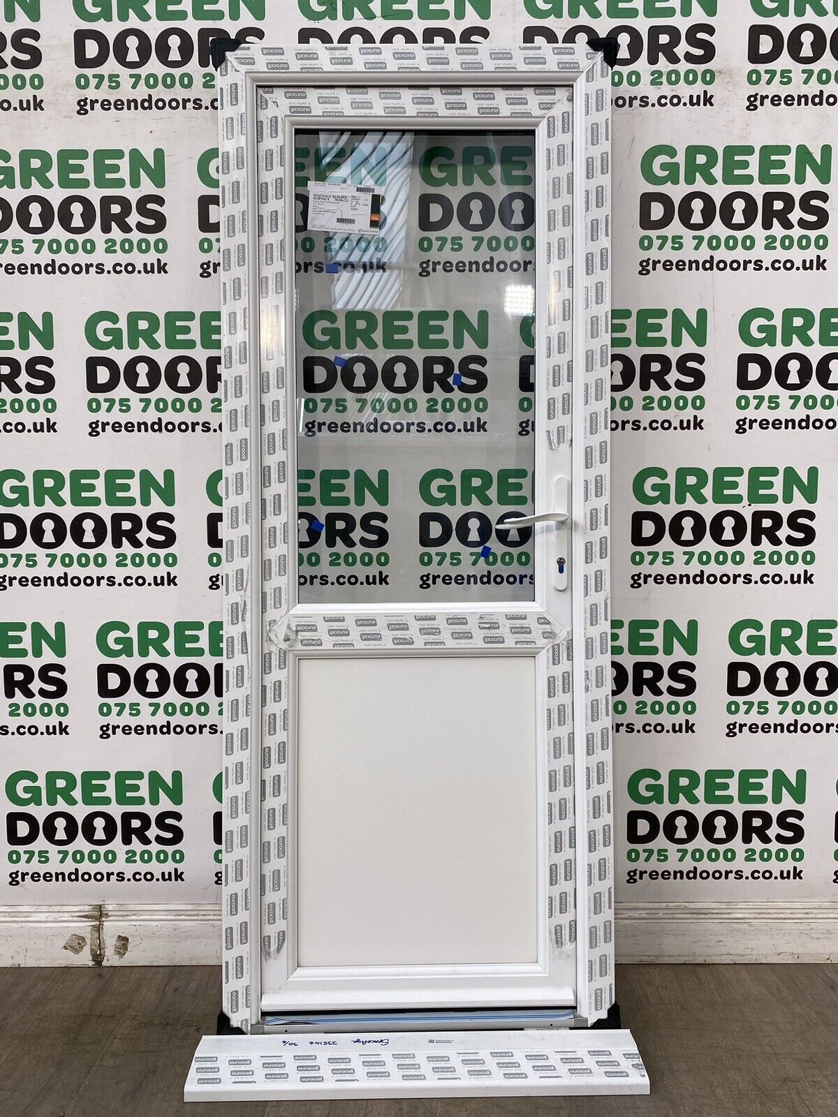 Eurocell Upvc White Back Door | Green doors