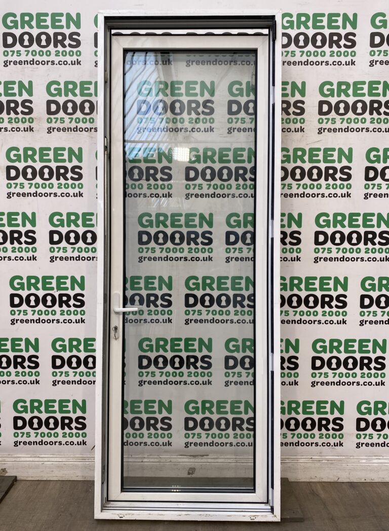 White Aluminium Back door | Green doors