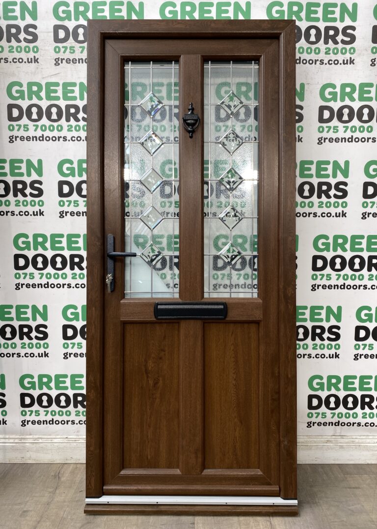 Brown UPVC Front door | Green doors