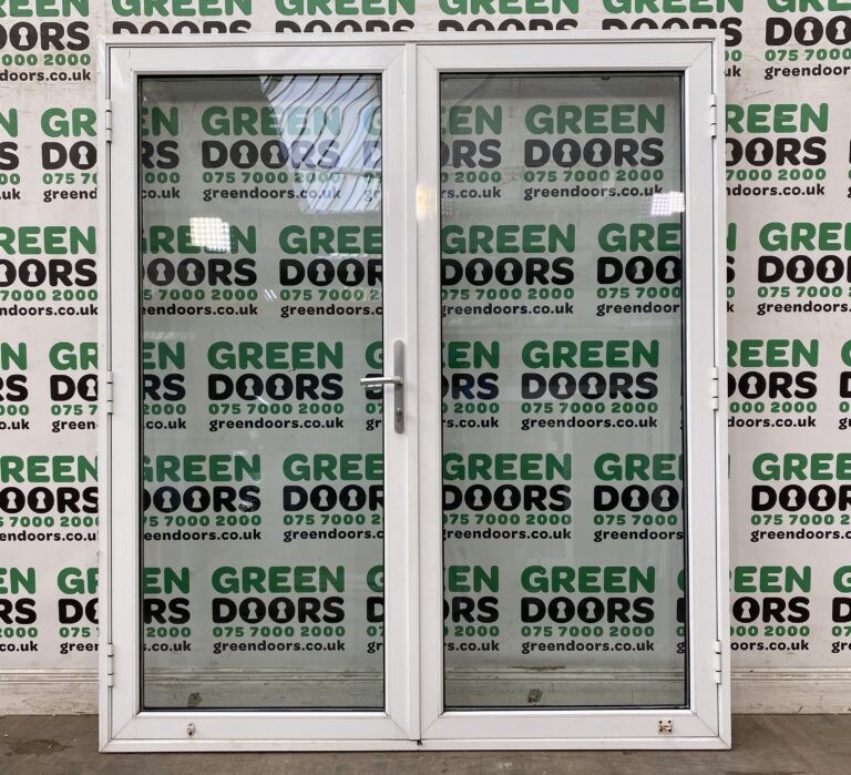 White Aluminium French Doors | Green doors