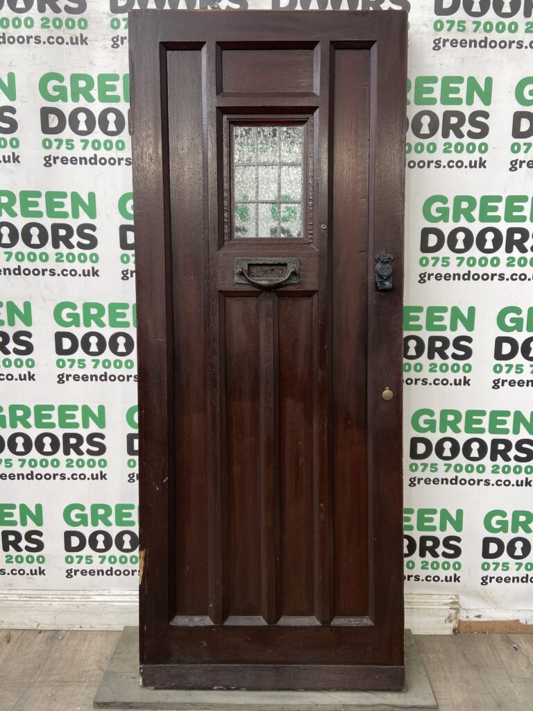 Solid Oak 1930s Front Door | Green doors