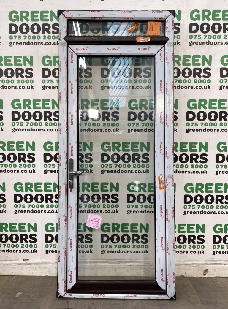 Rosewood Brown uPVC Back Door | Green doors