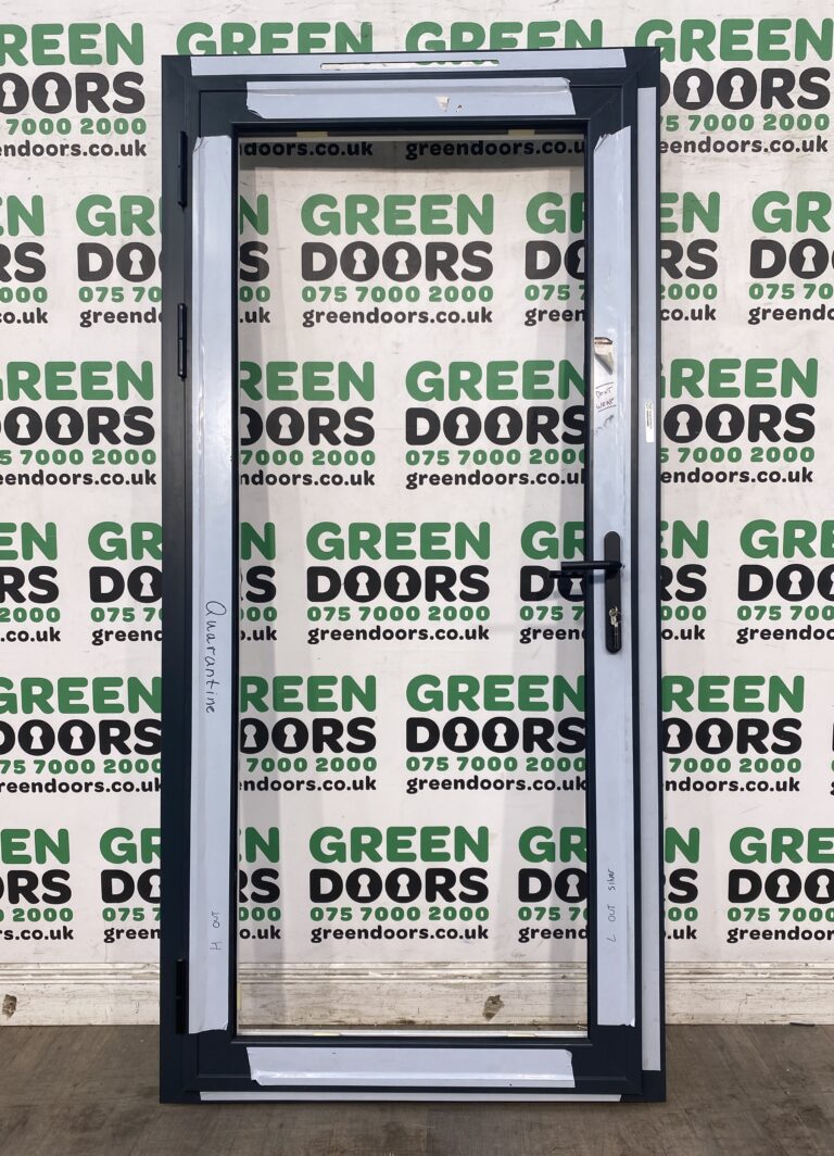 Grey Aluminium Back Door | Green doors
