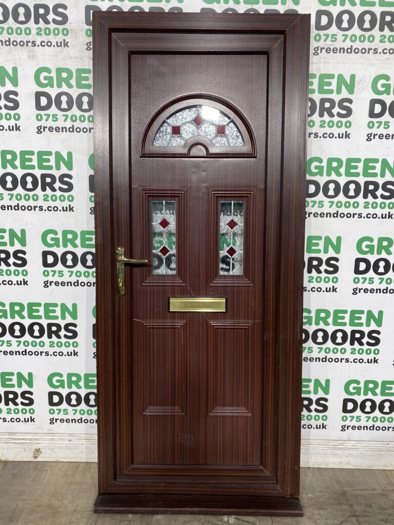 Mahogany uPVC Front Door | Green doors