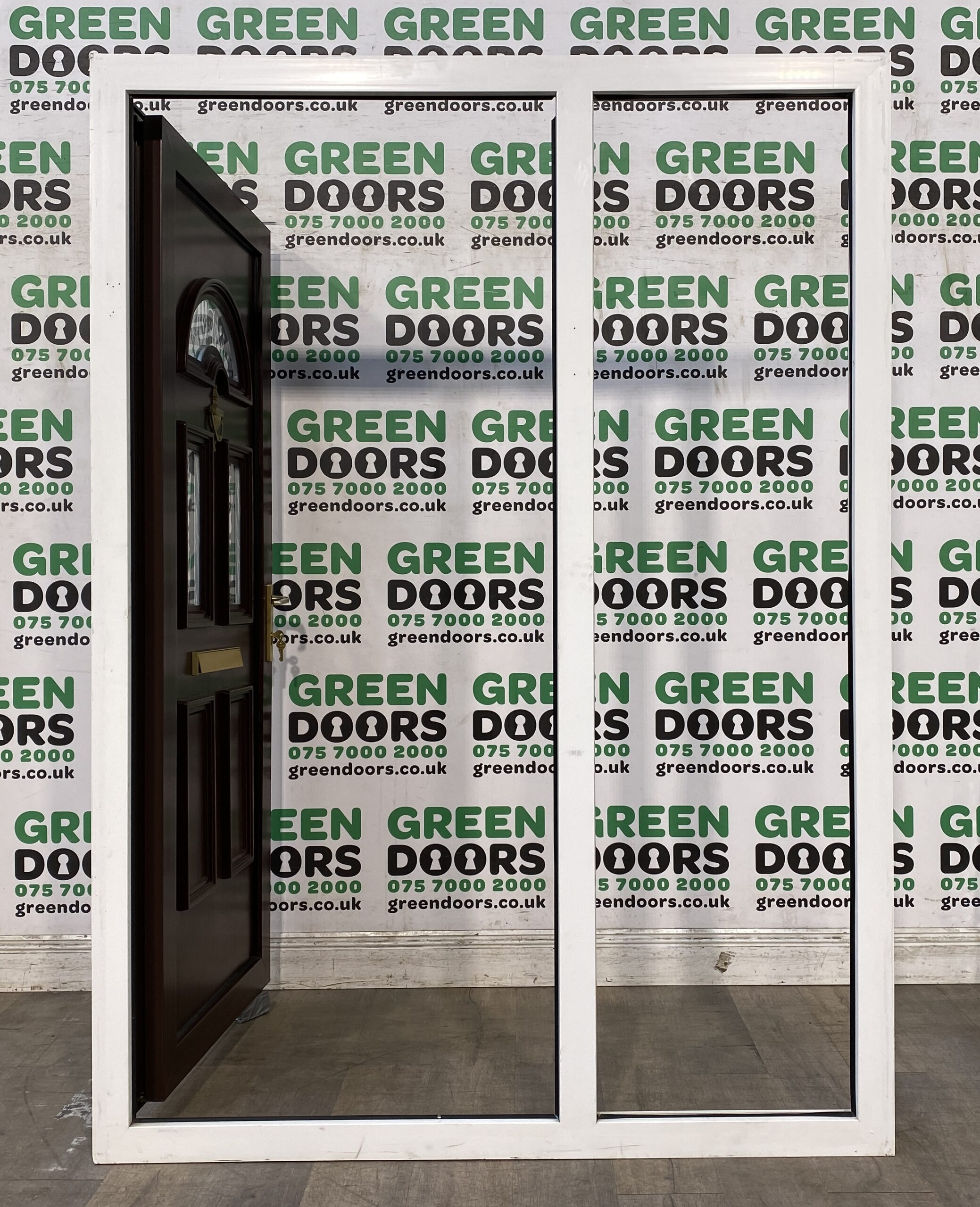 Brown uPVC Front Door | Green doors