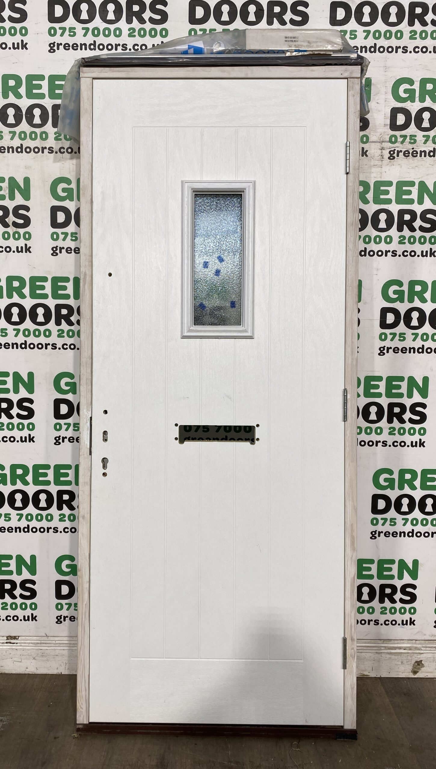 White Composite Front door | Green doors
