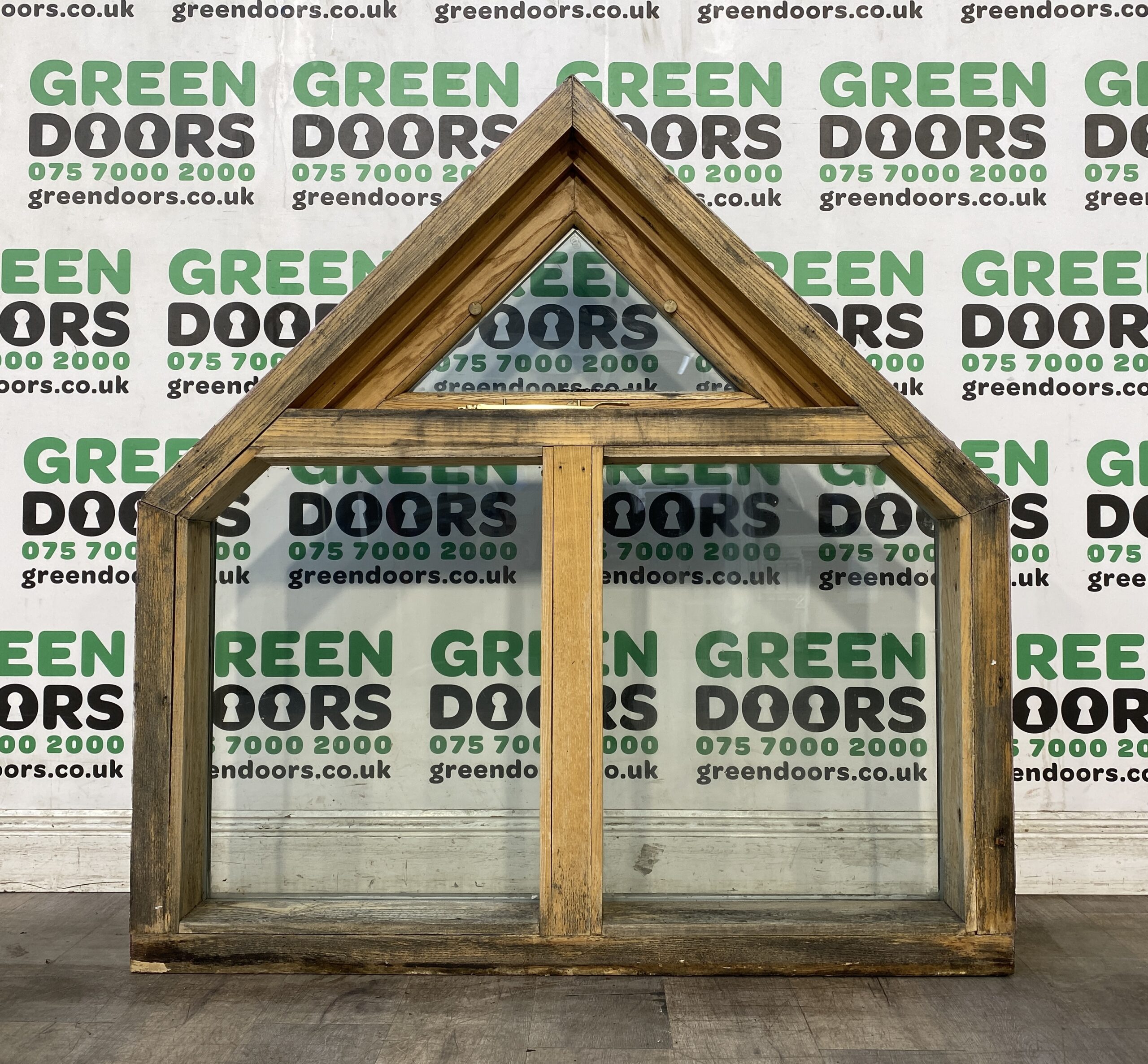 Solid Oak Gable End Window | Green doors