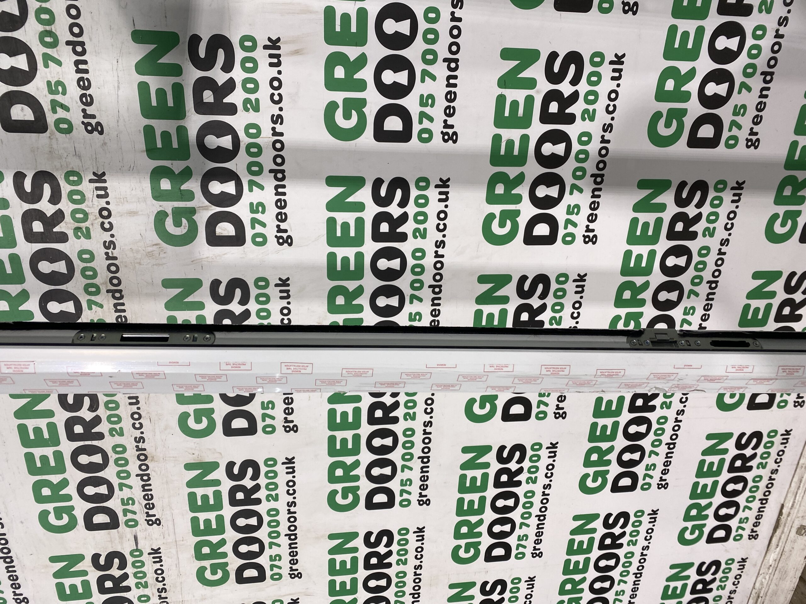 Narrow White Composite Front door | Green doors