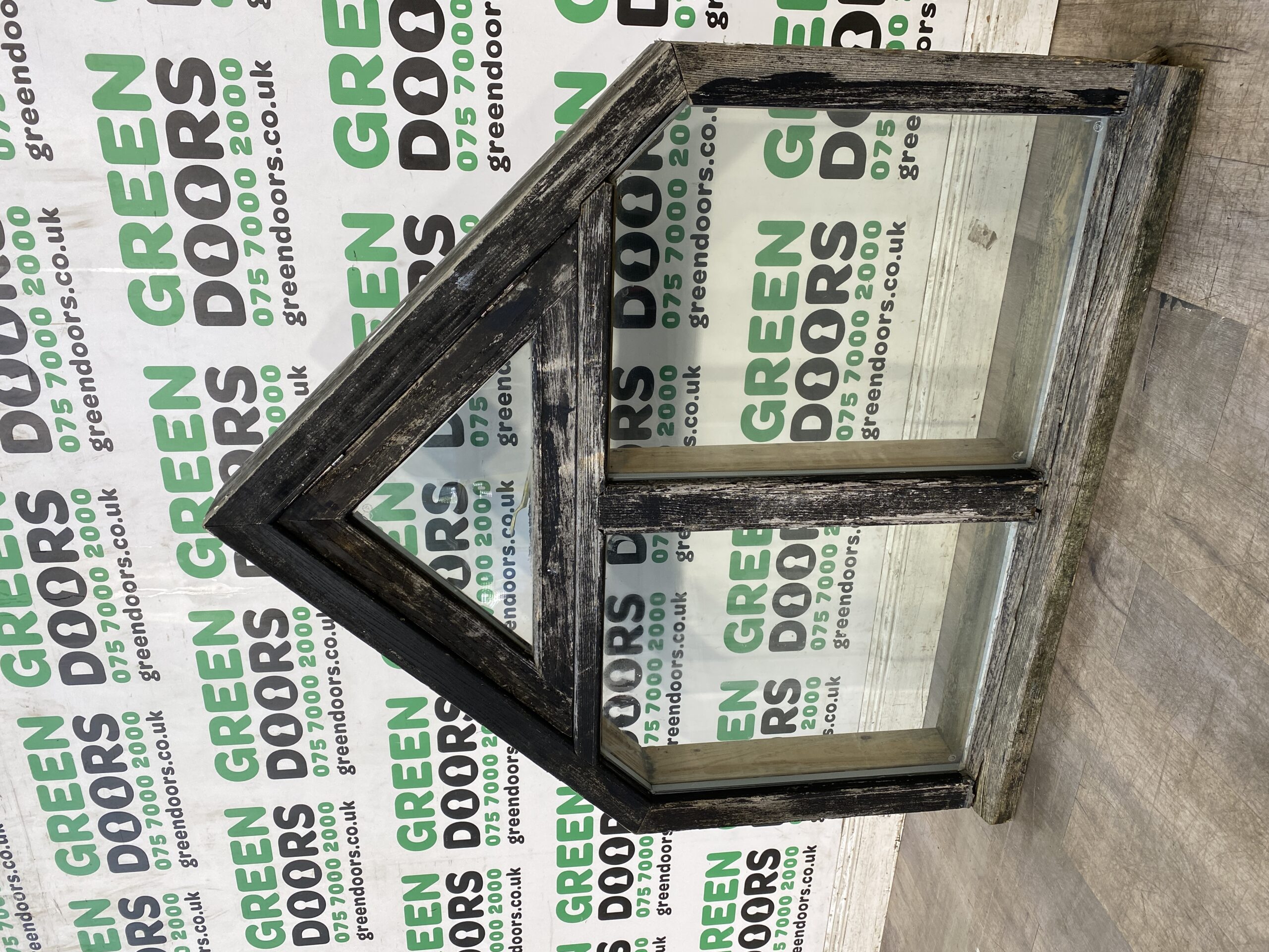 Solid Oak Gable End Casement Window | Green doors