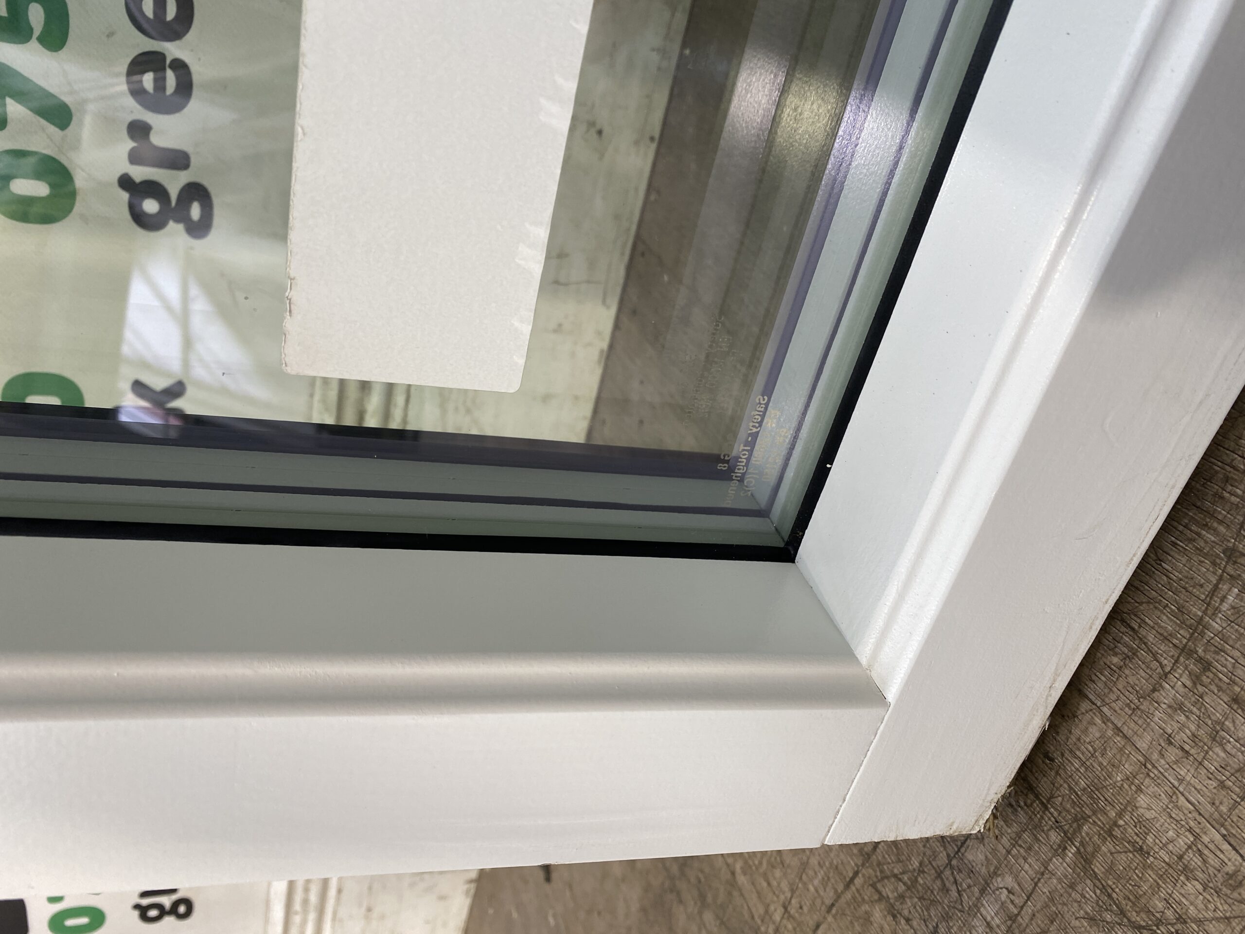 'Super High Quality' Aluminium Fixed window | Green doors