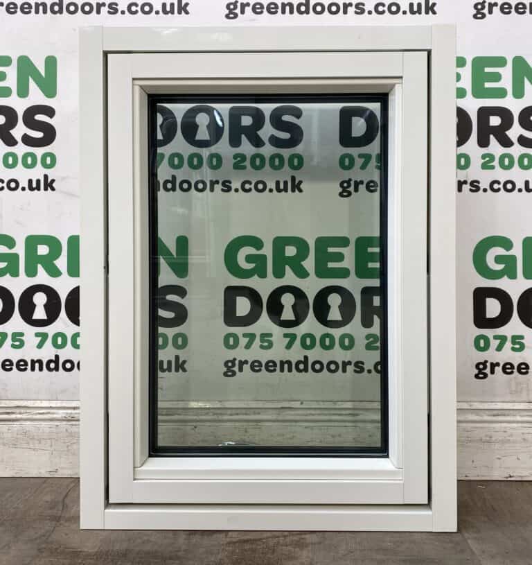 White Wooden Casement window | Green doors