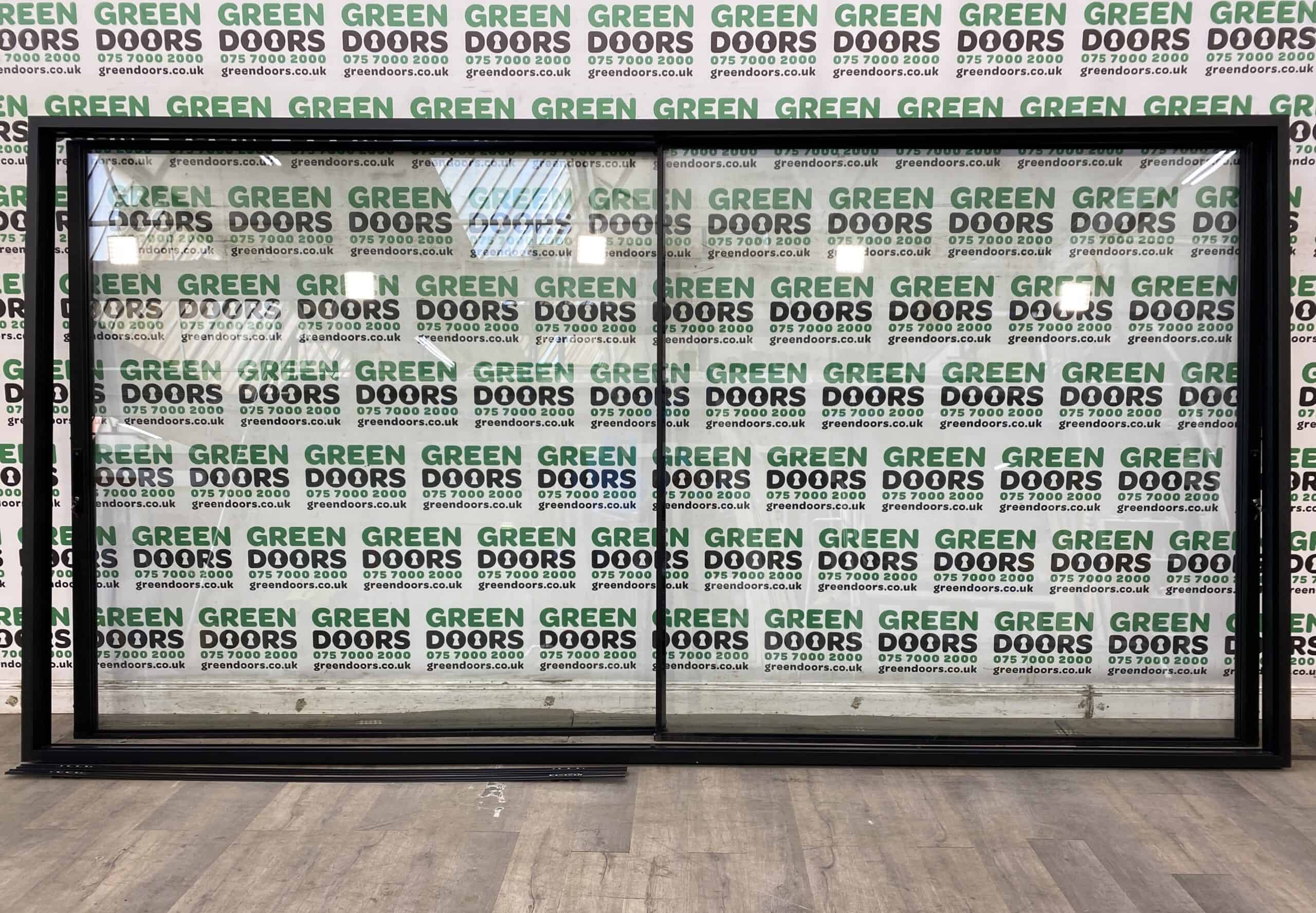 Black Aluminium Patio / Sliding doors | Green doors