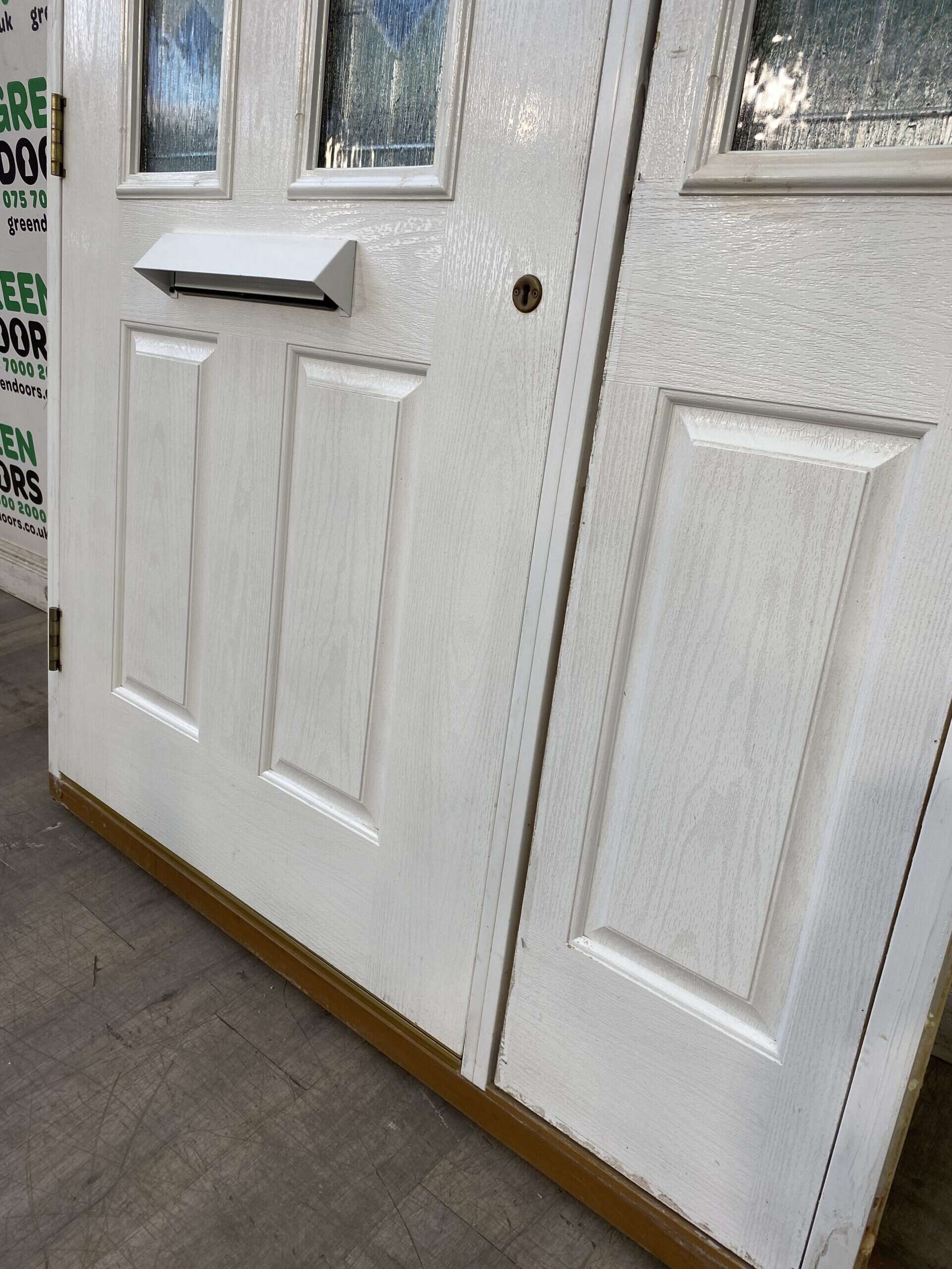 White Composite Front door | Green doors