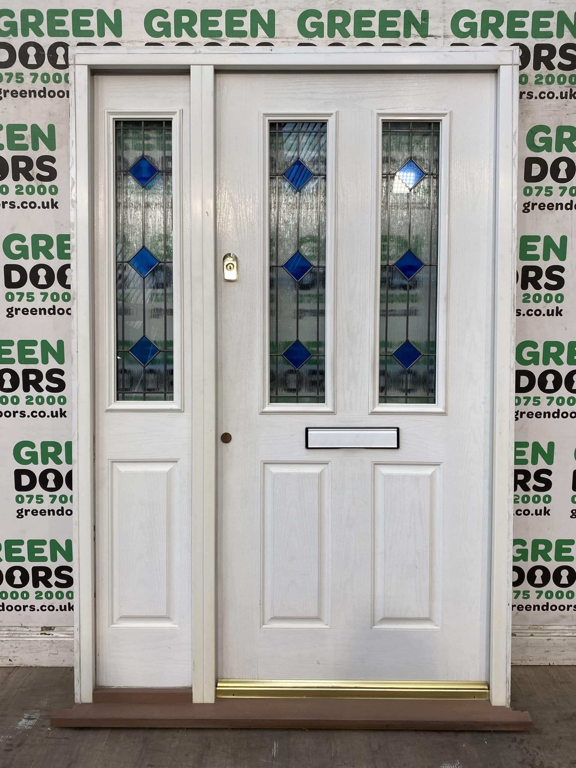 White Composite Front door | Green doors