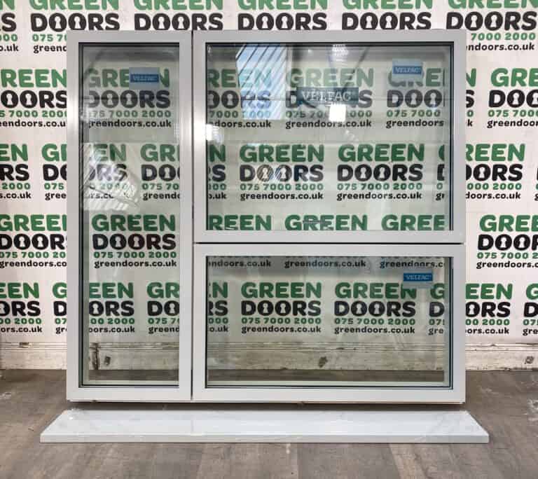Grey Aluminium Casement window | Green doors