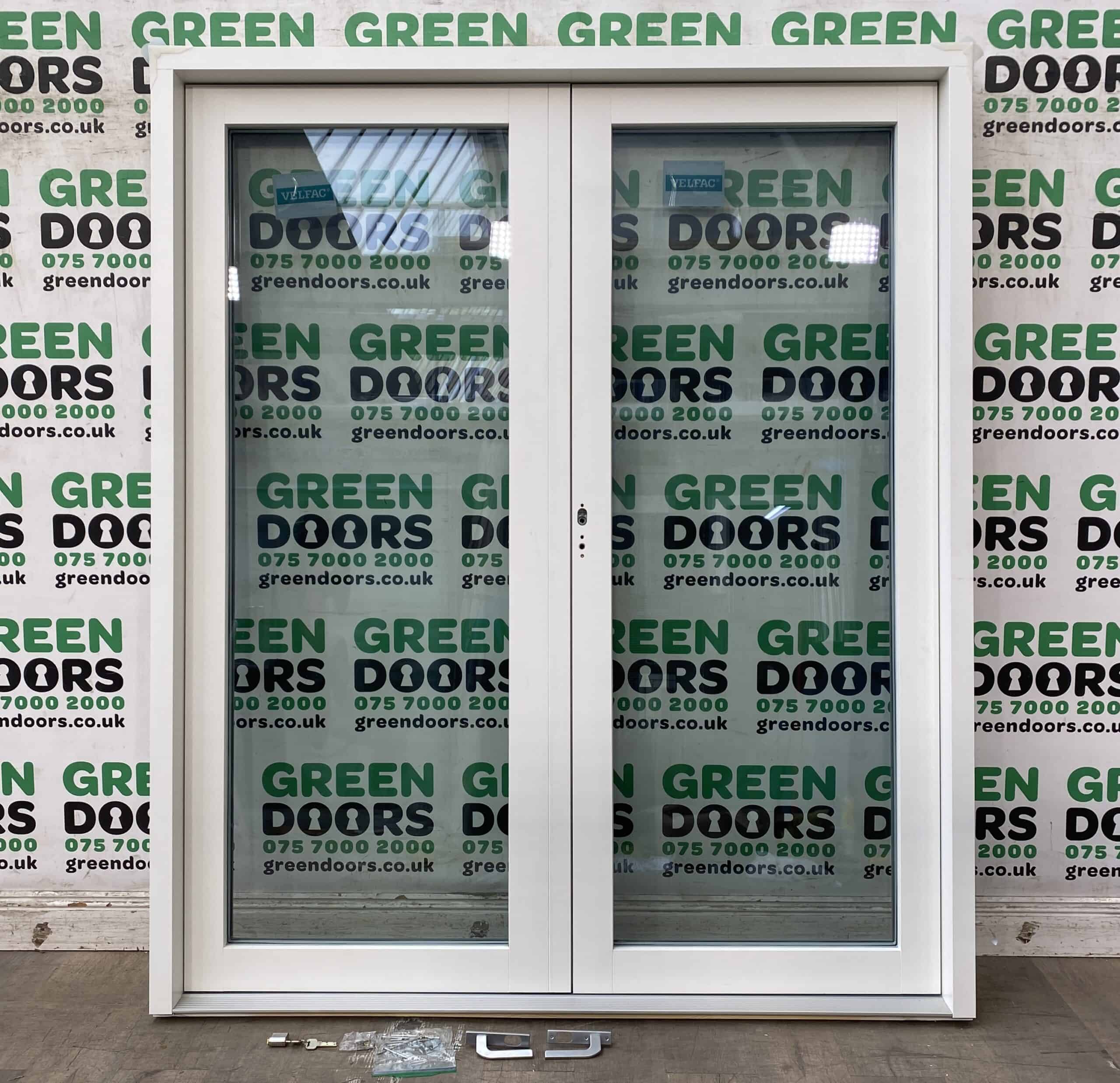 Grey Aluminium French doors | Green doors
