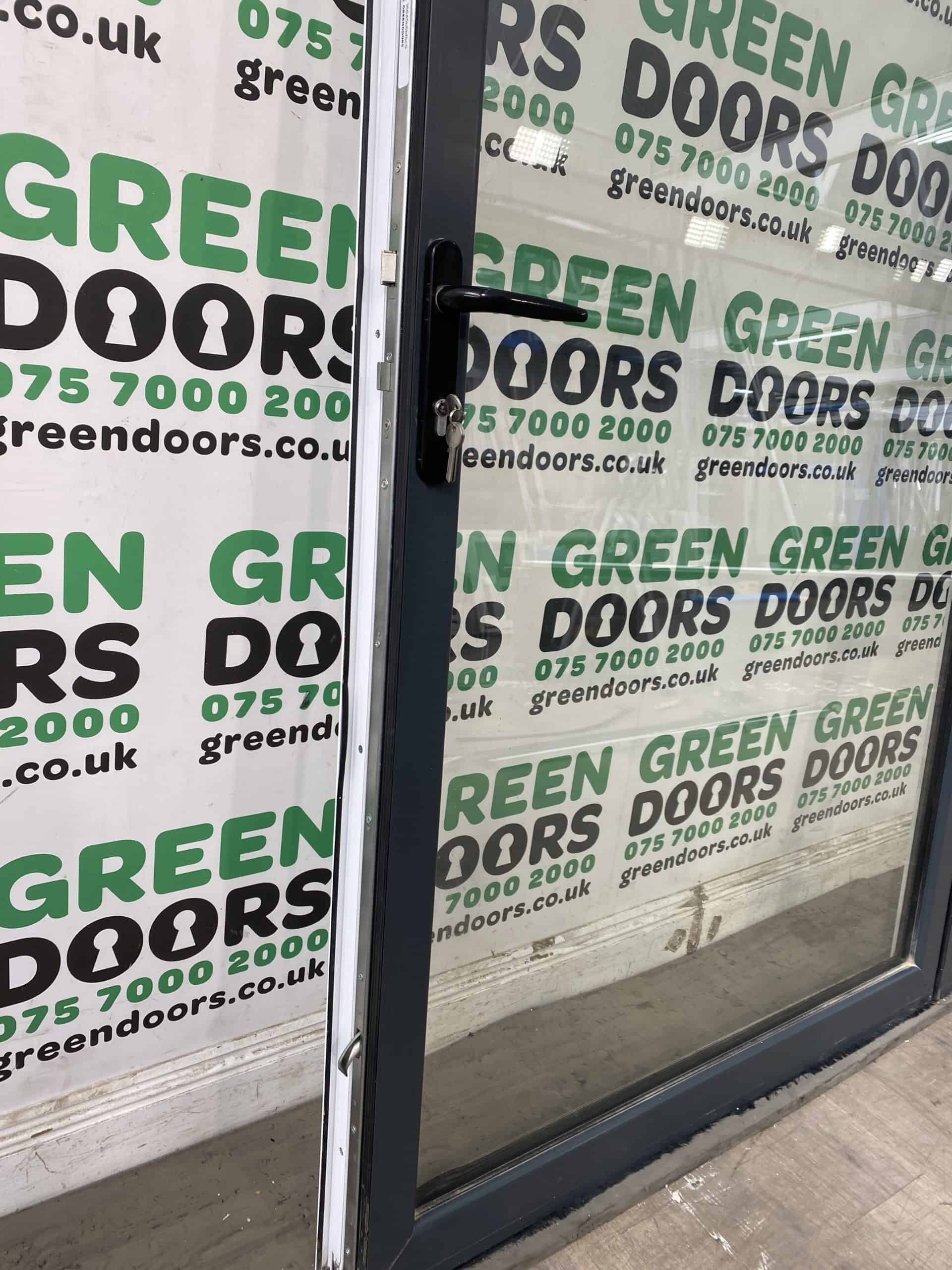 Grey Aluminium Bi-folding doors | Green doors