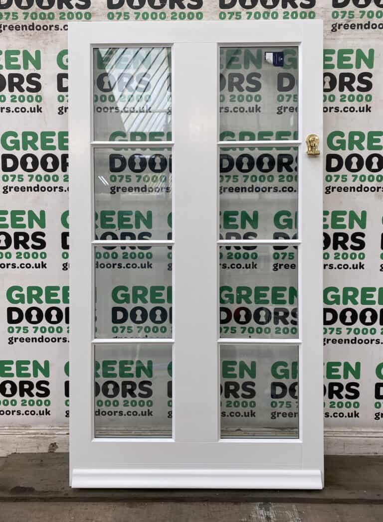 White Wooden Back door | Green doors