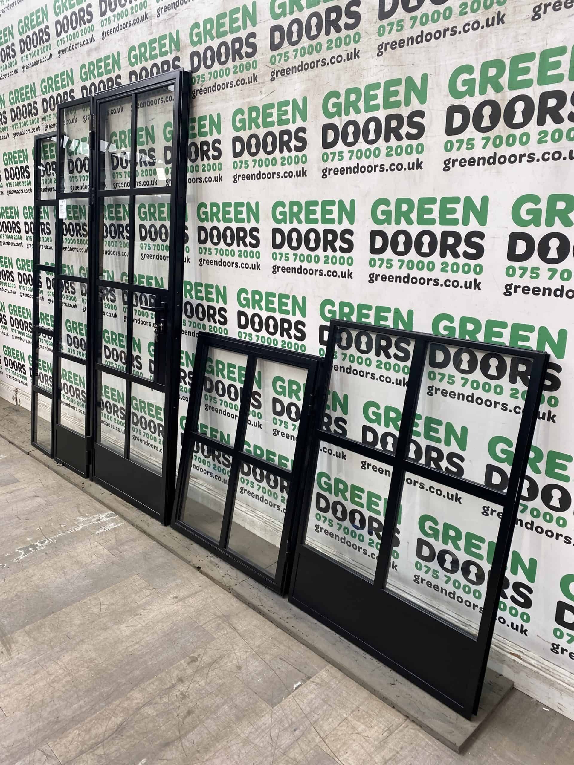 Black Steel Back door | Green doors