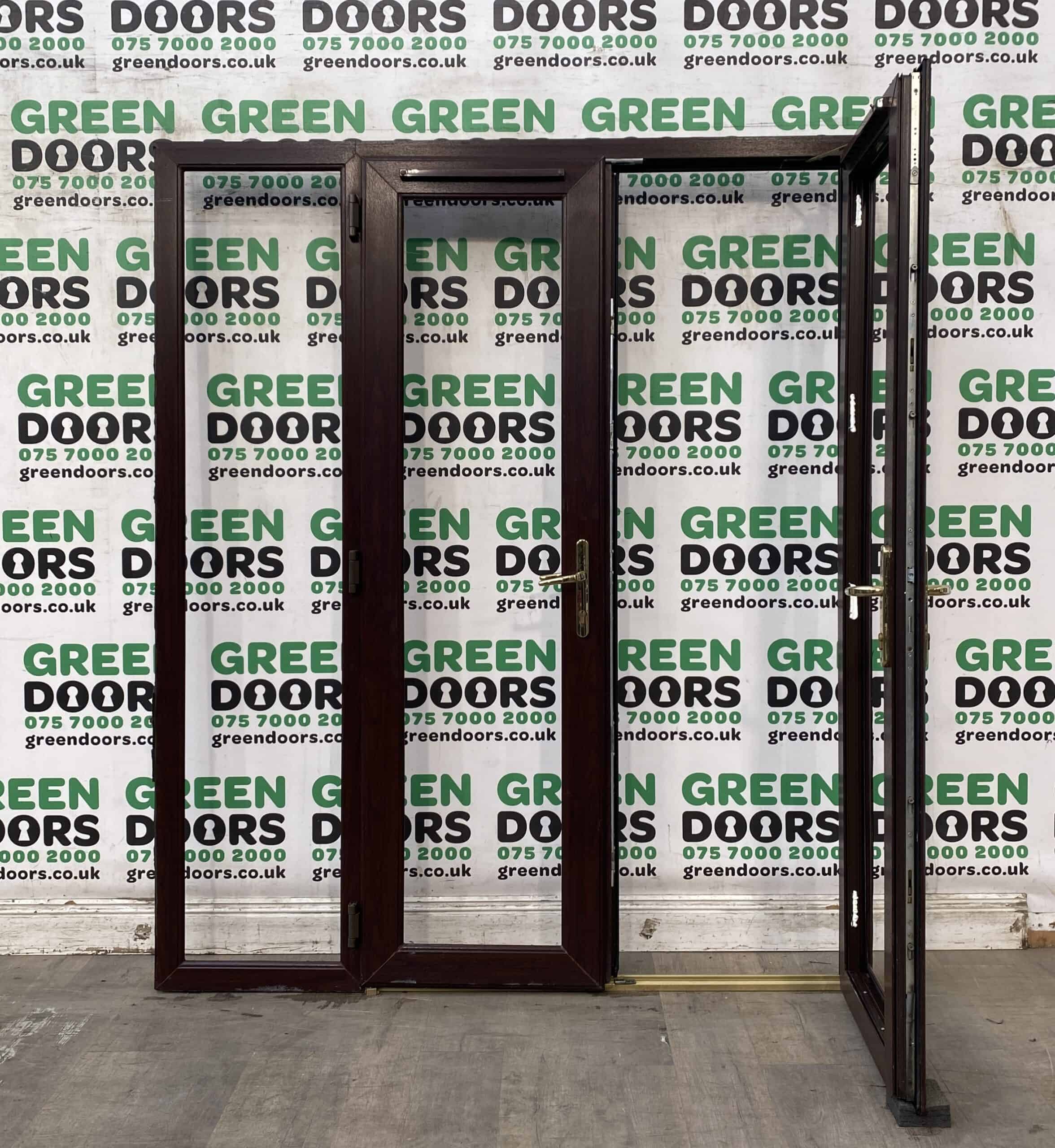 Brown uPVC French doors | Green doors