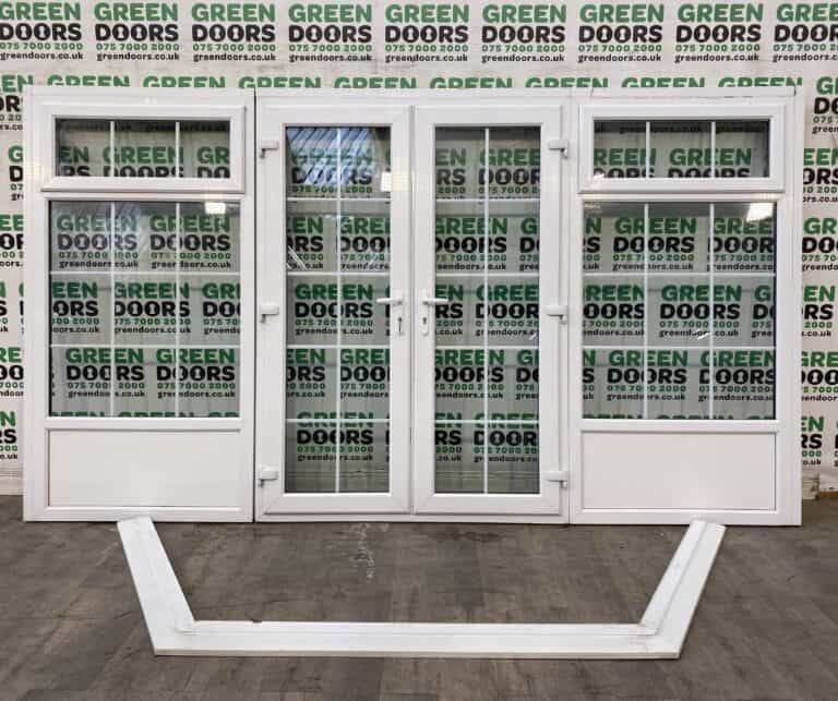 White uPVC French doors | Green doors