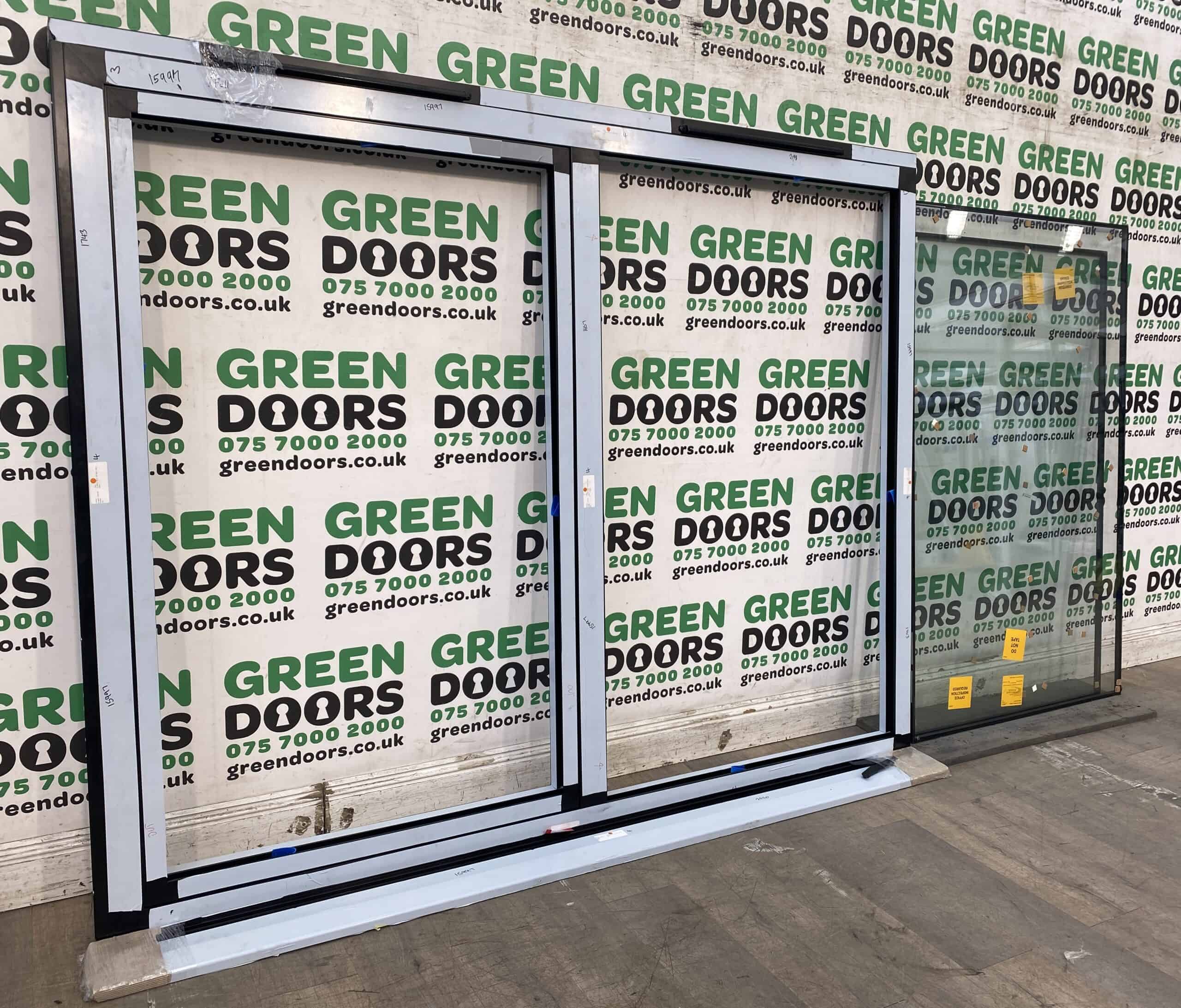 Black Aluminium Tilt / Turn window | Green doors