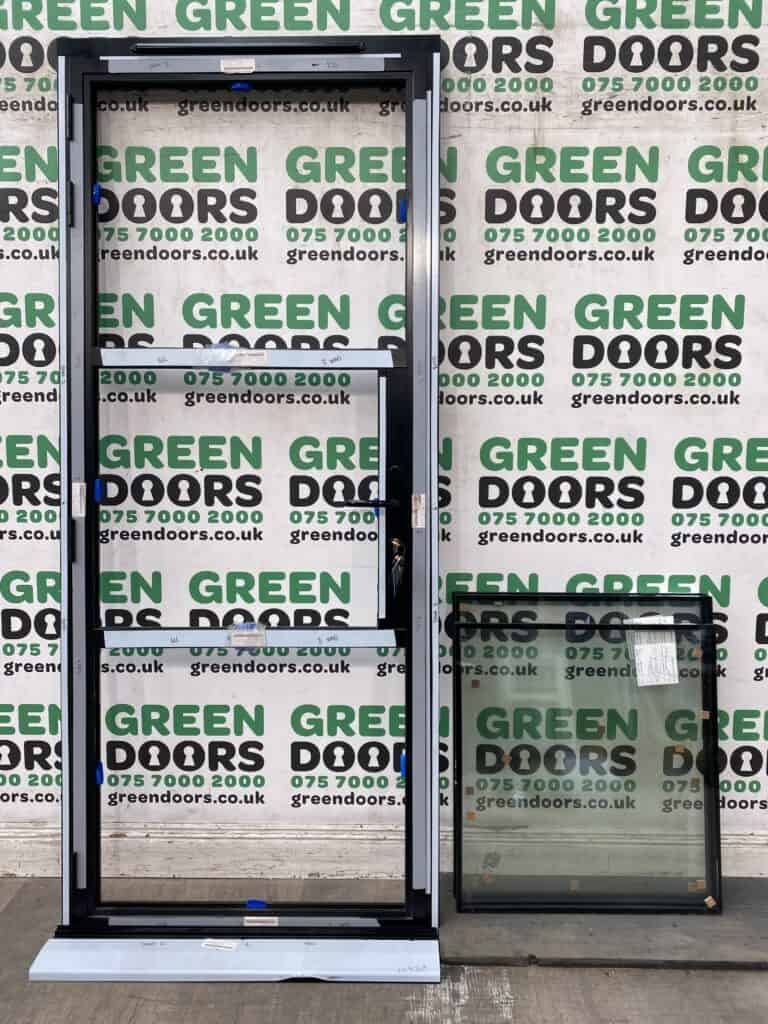 Black Aluminium Back door | Green doors