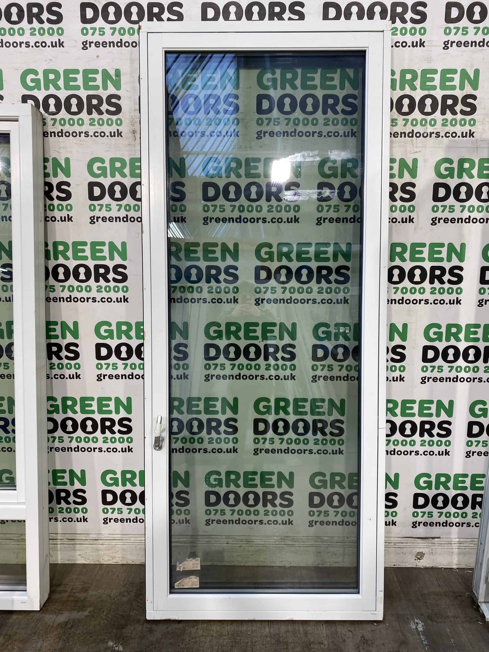 Grey Aluminium Back door | Green doors