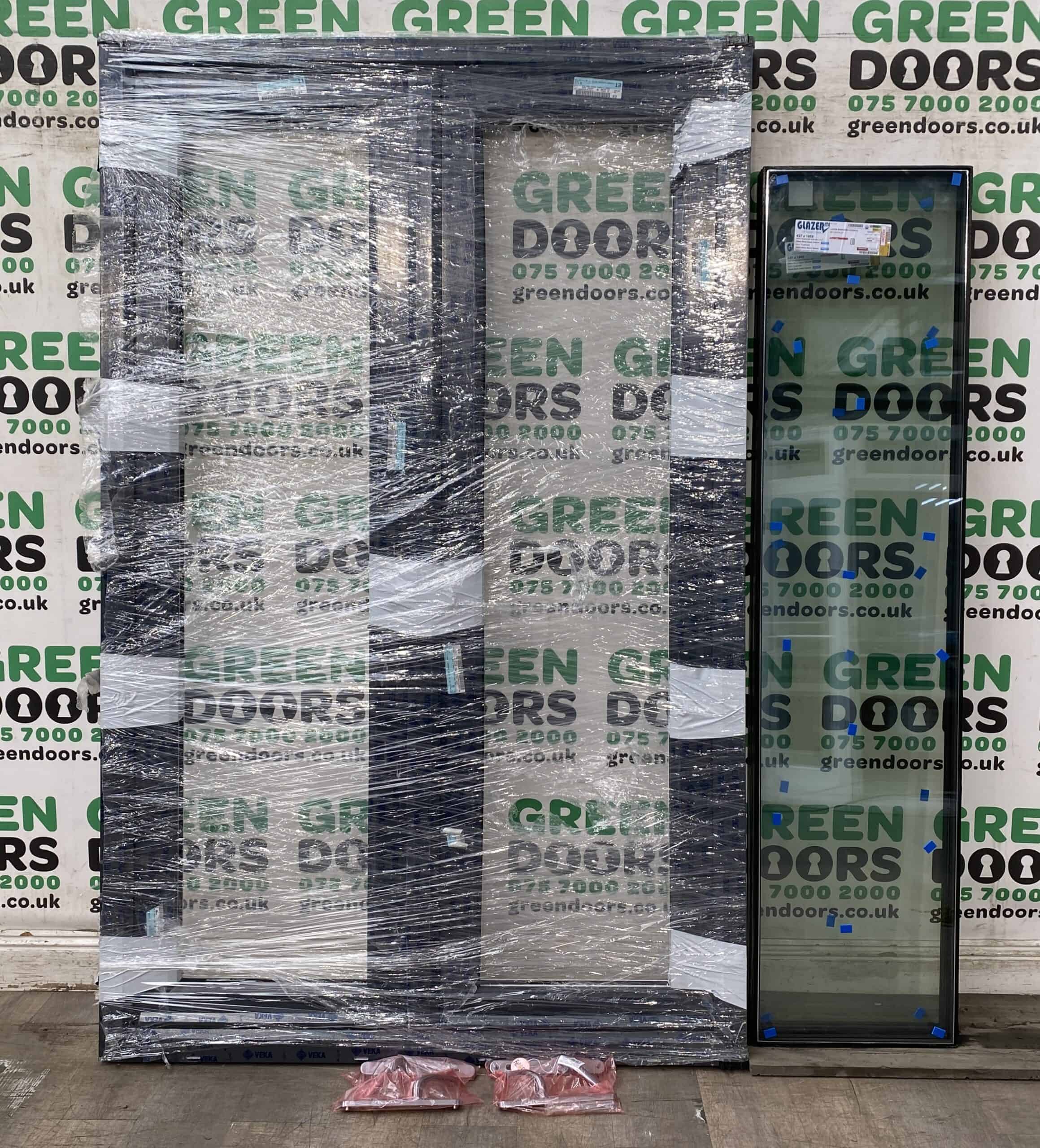 Grey uPVC French doors | Green doors